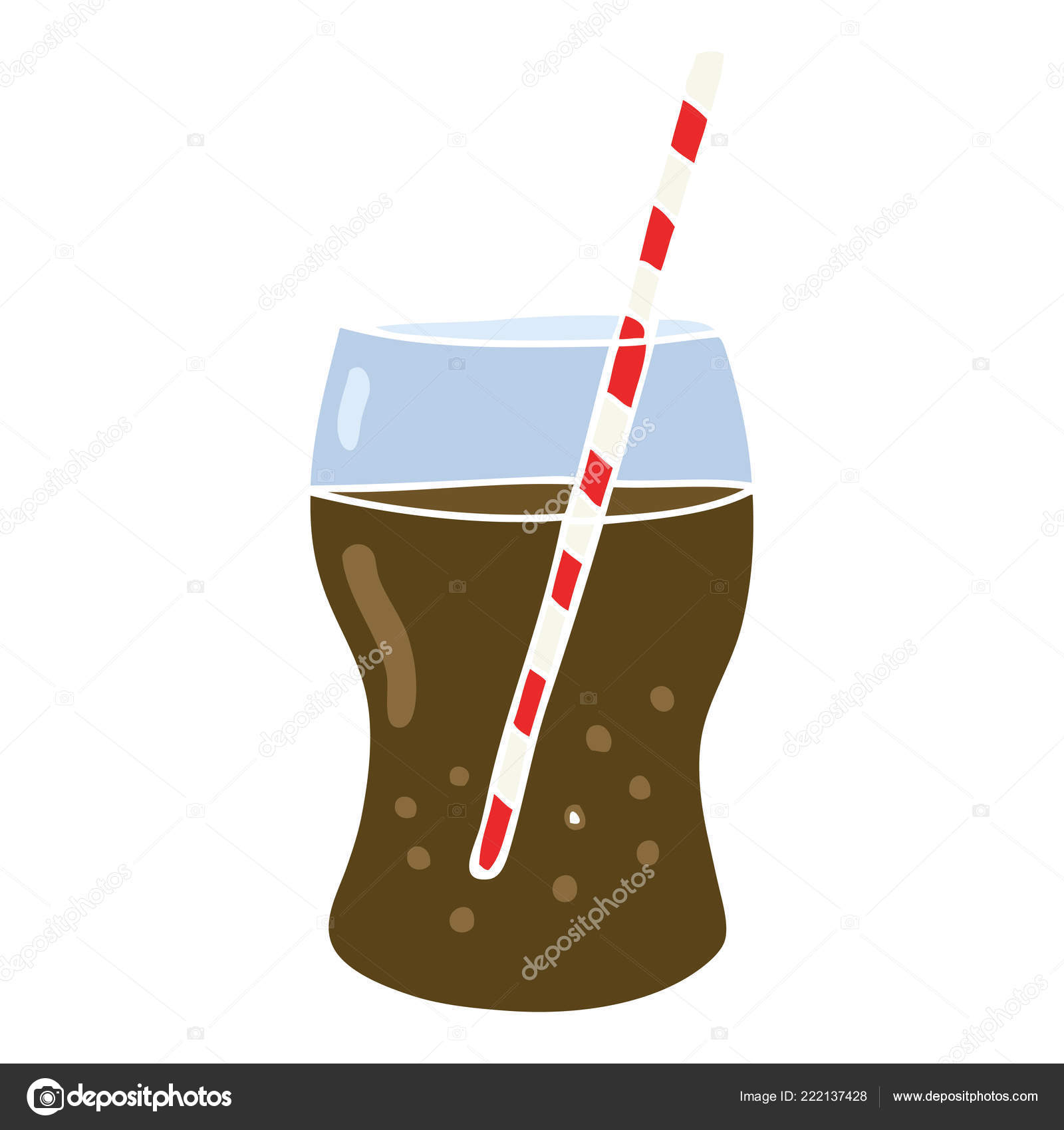 Flat Color Illustration Fizzy Drink Stock Vector Image by ...