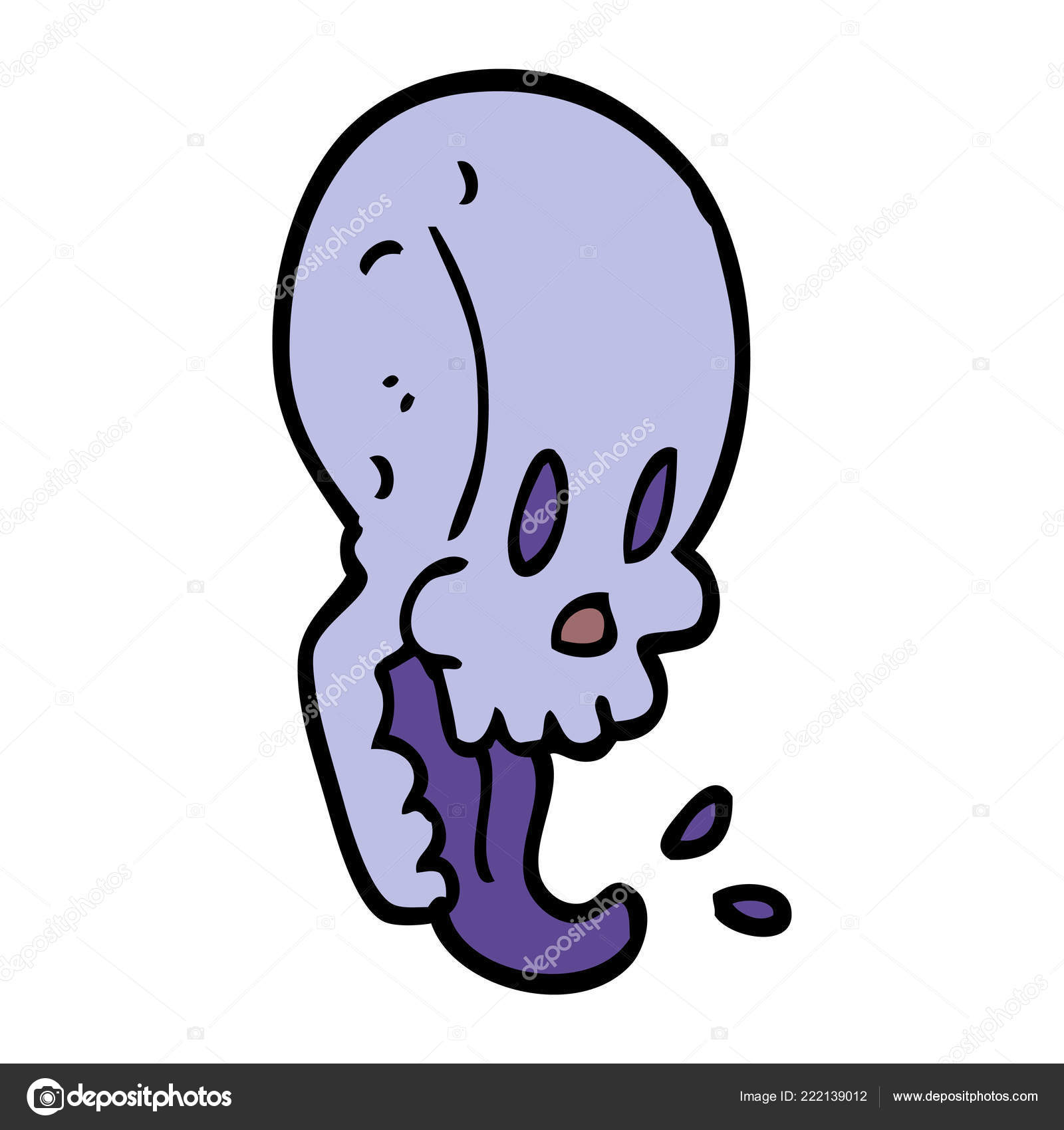 Cartoon Doodle Crazy Skull Stock Vector by ©lineartestpilot 222139012