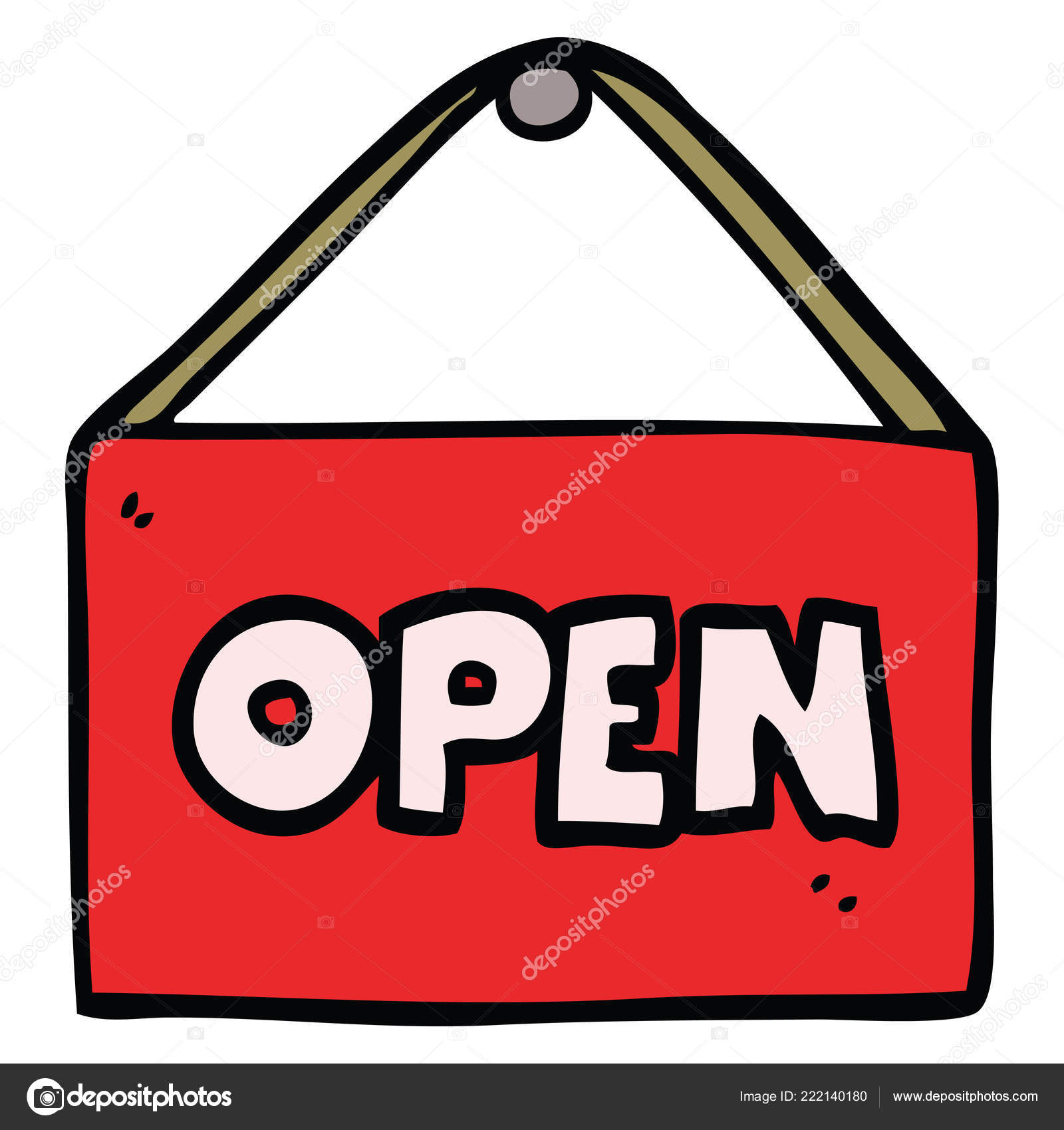 Cartoon Doodle Open Sign Stock Vector by ©lineartestpilot 222140180