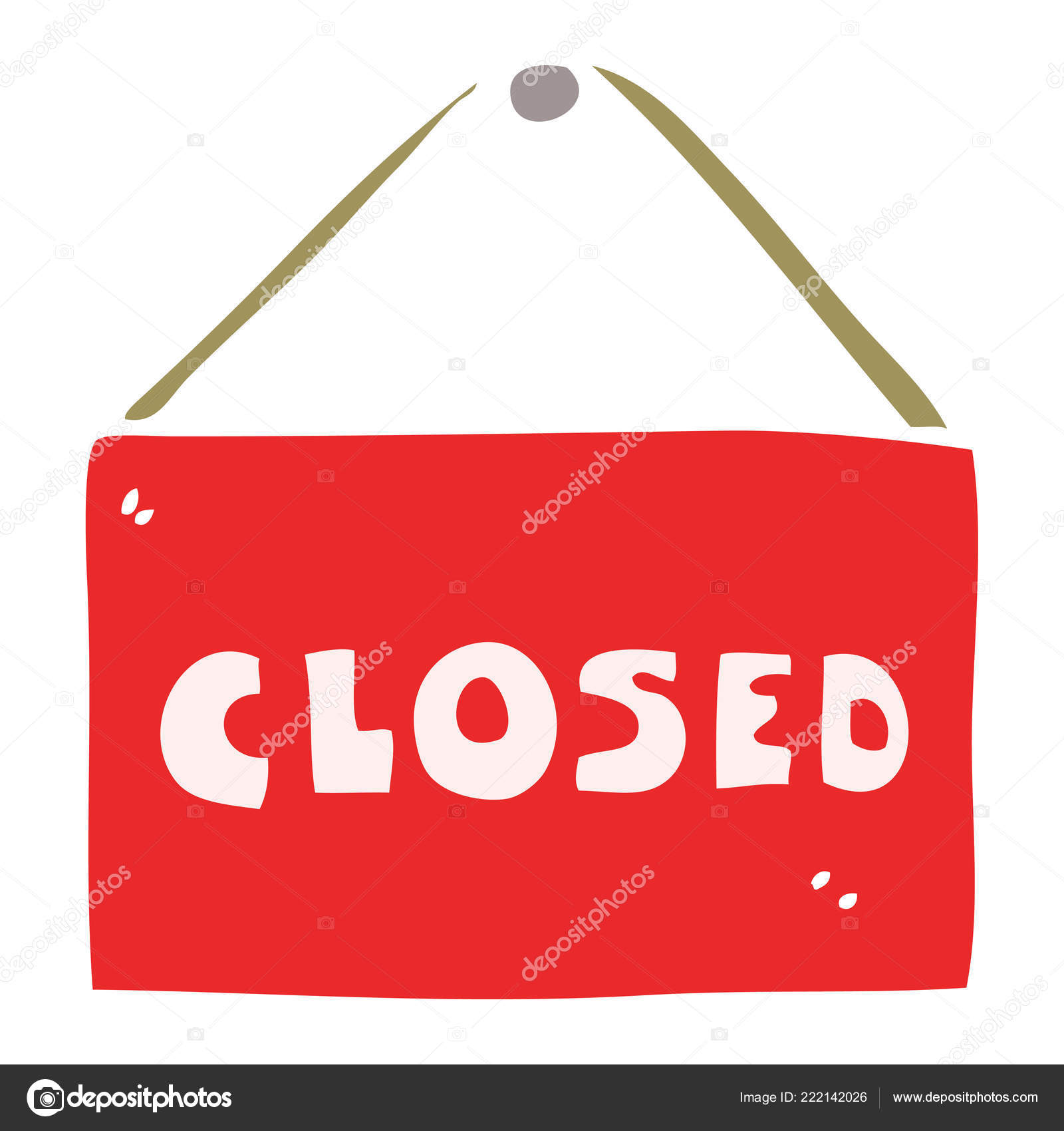 Cartoon Doodle Closed Sign Stock Vector by ©lineartestpilot #222142026