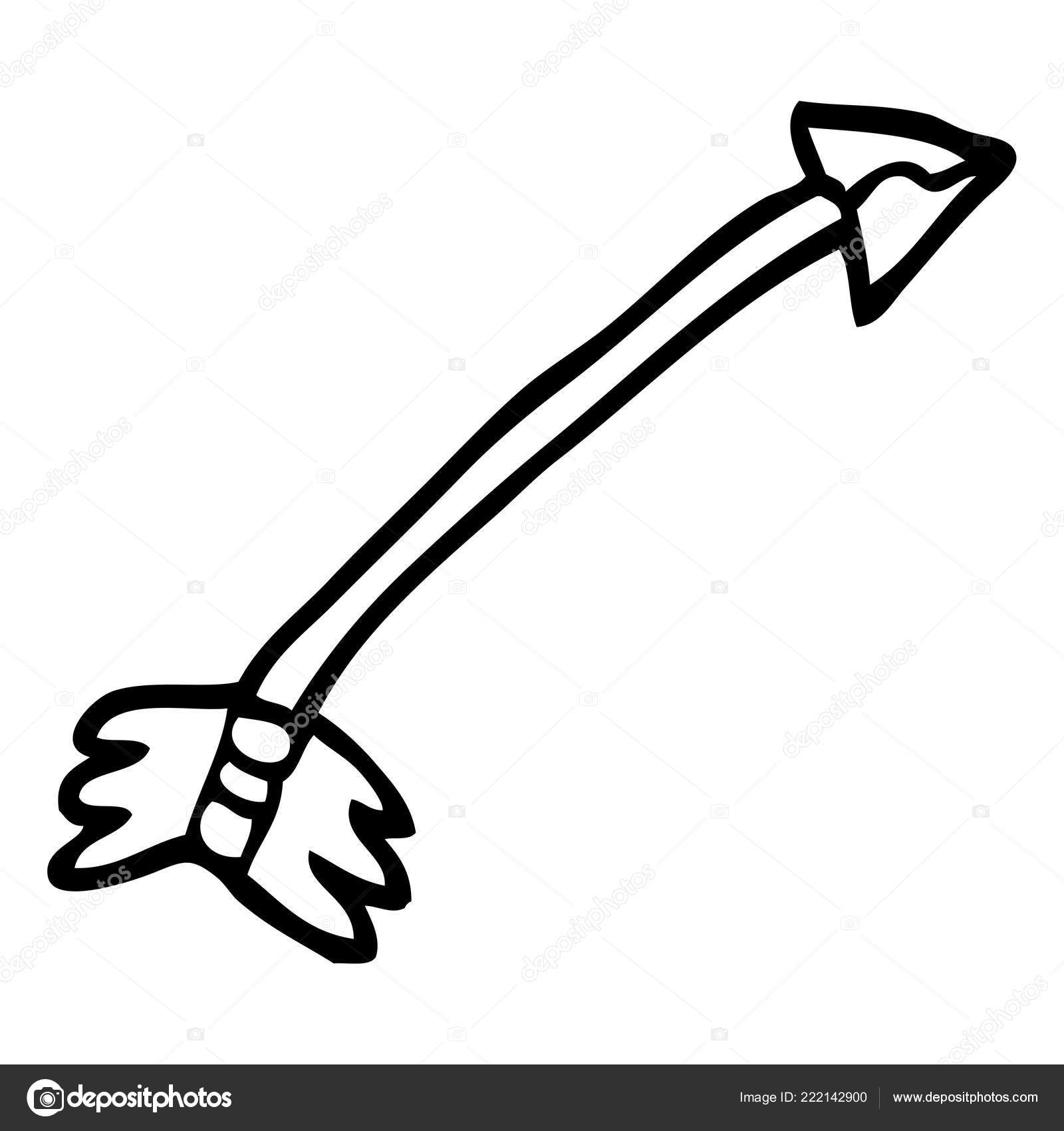 Line Drawing Cartoon Flying Arrow Stock Vector by ©lineartestpilot ...