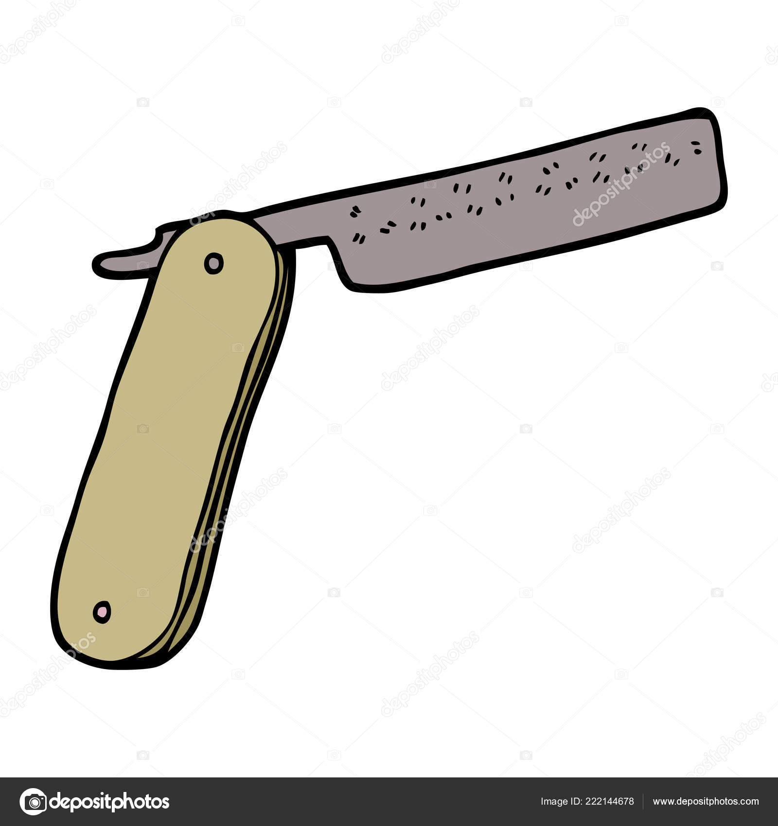 Cartoon Doodle Cut Throat Razor Stock Vector Image by ©lineartestpilot ...