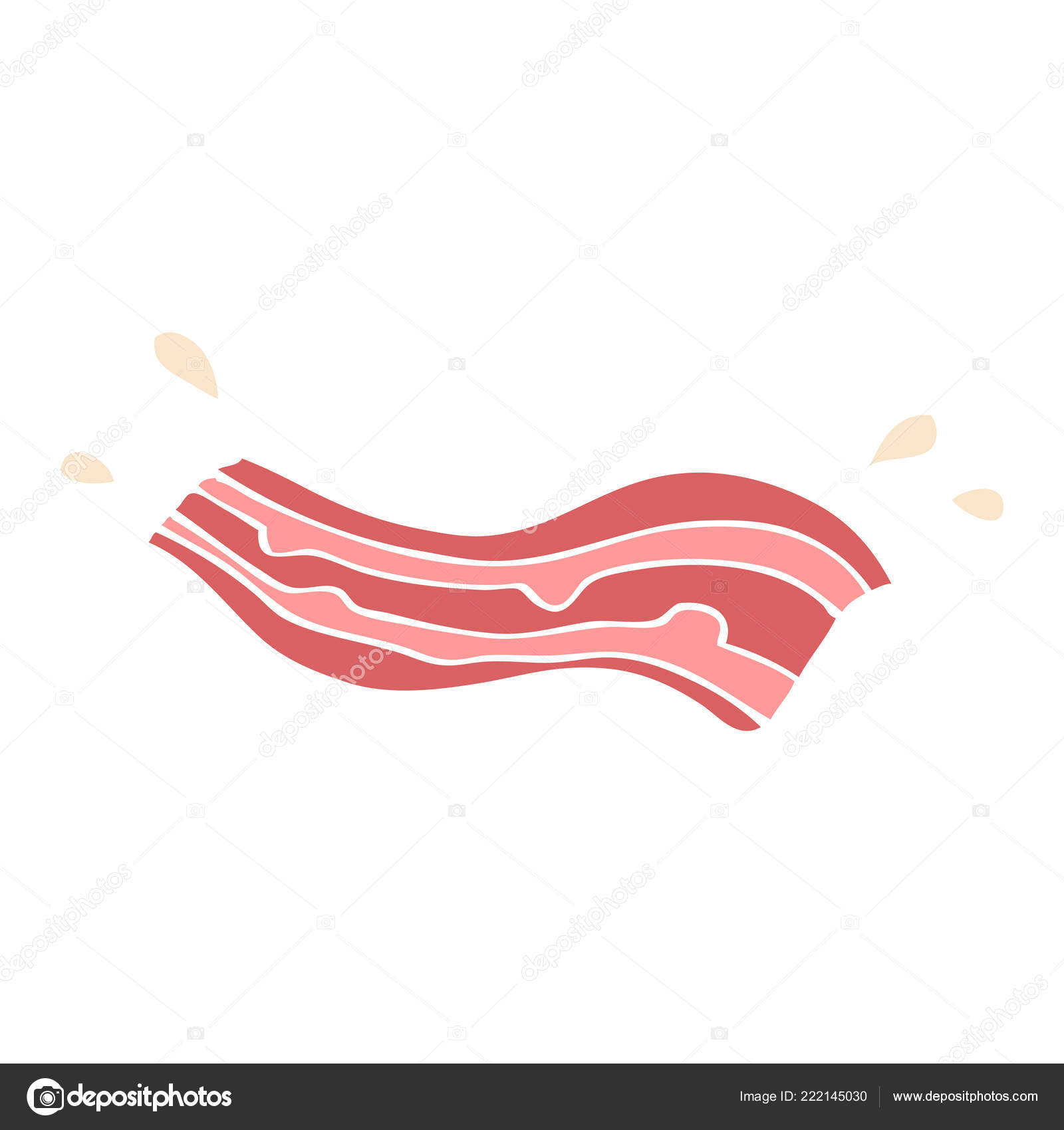 Cartoon Doodle Bacon Vector Illustration Stock Vector Image by ...