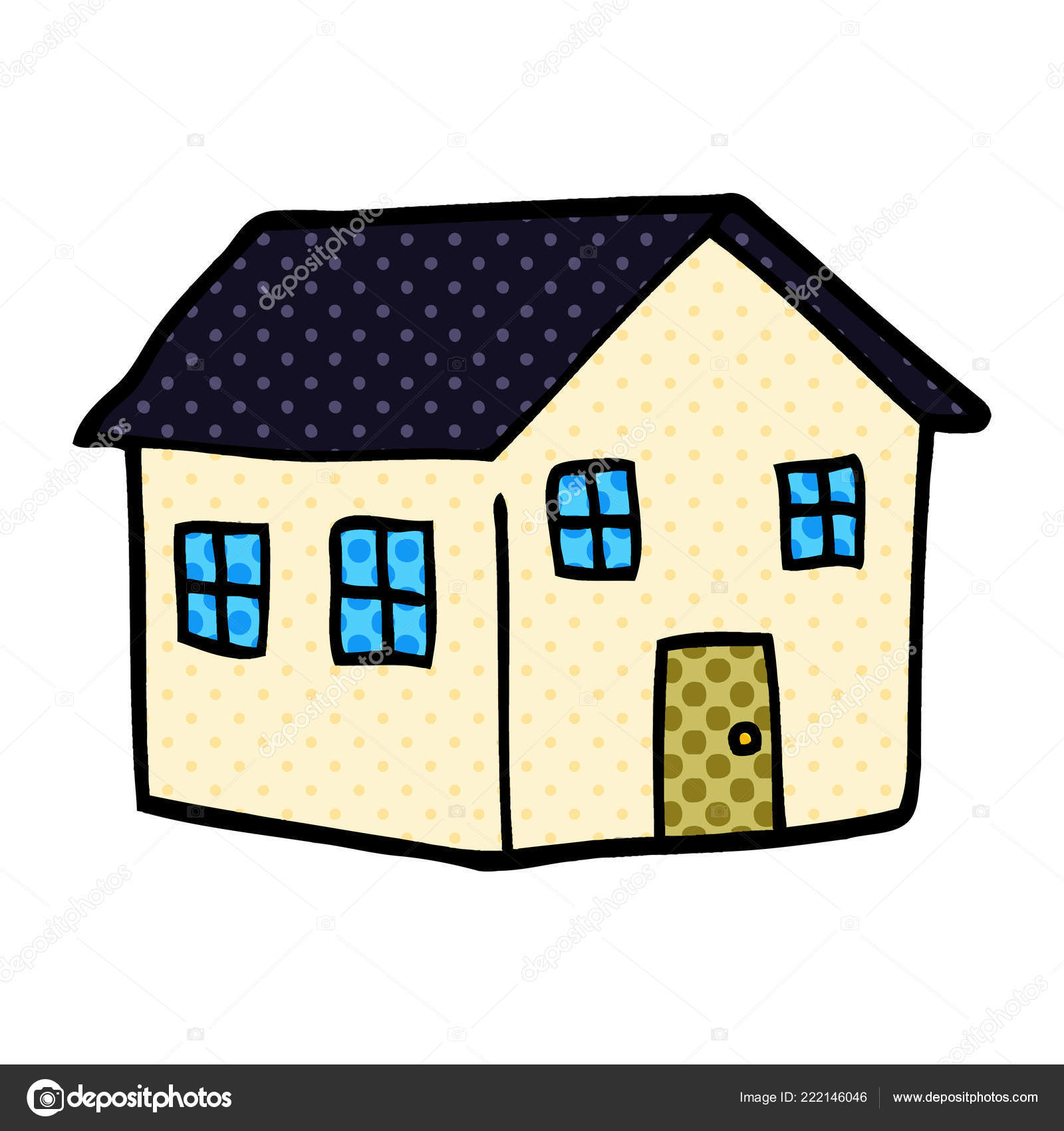 Cartoon Doodle House Vector Illustration Stock Illustration by ...