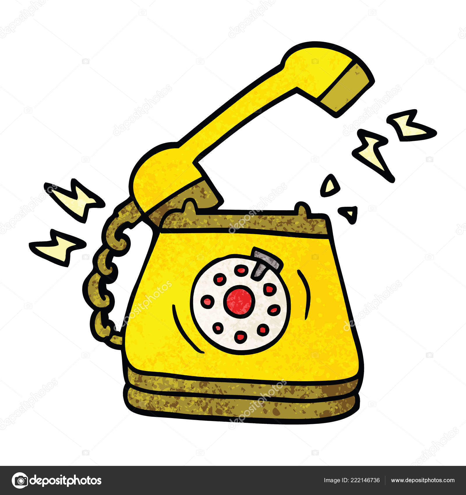 Cartoon Doodle Ringing Telephone Stock Vector Image by ©lineartestpilot ...