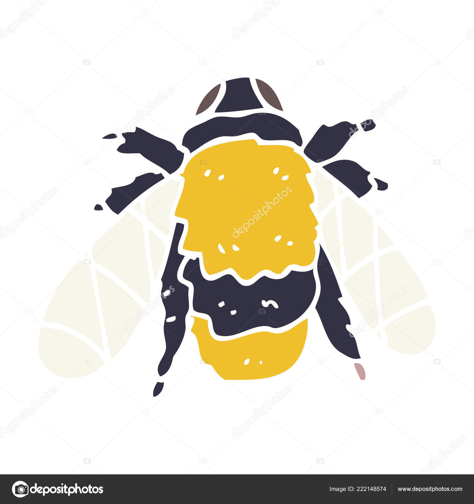 Cartoon Doodle Bug Bunte Vektorillustration Stock-Vektorbild von ...