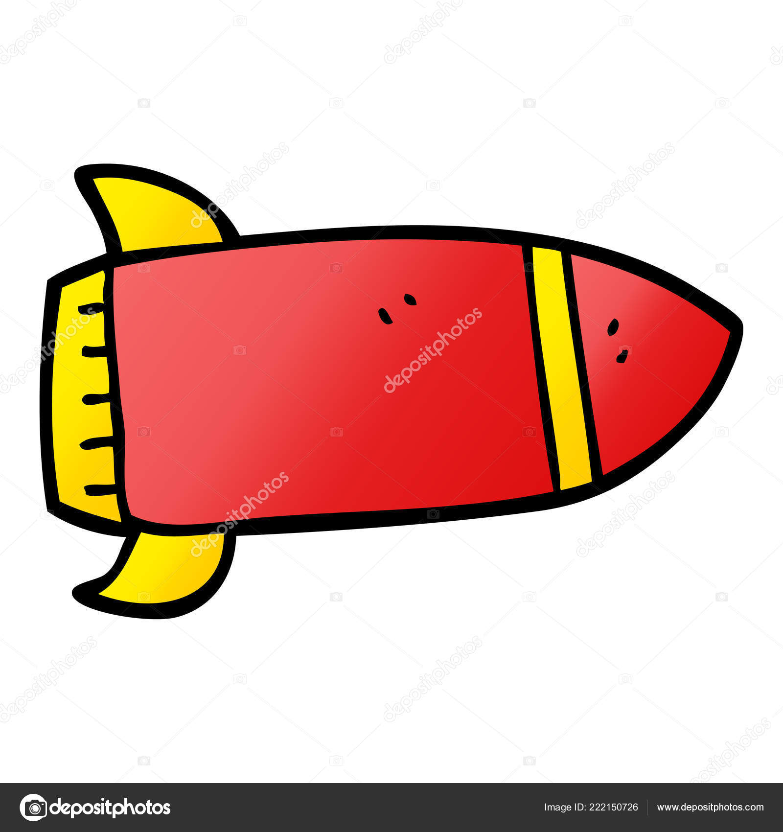 Cartoon Doodle Red Rocket Stock Vector by ©lineartestpilot 222150726