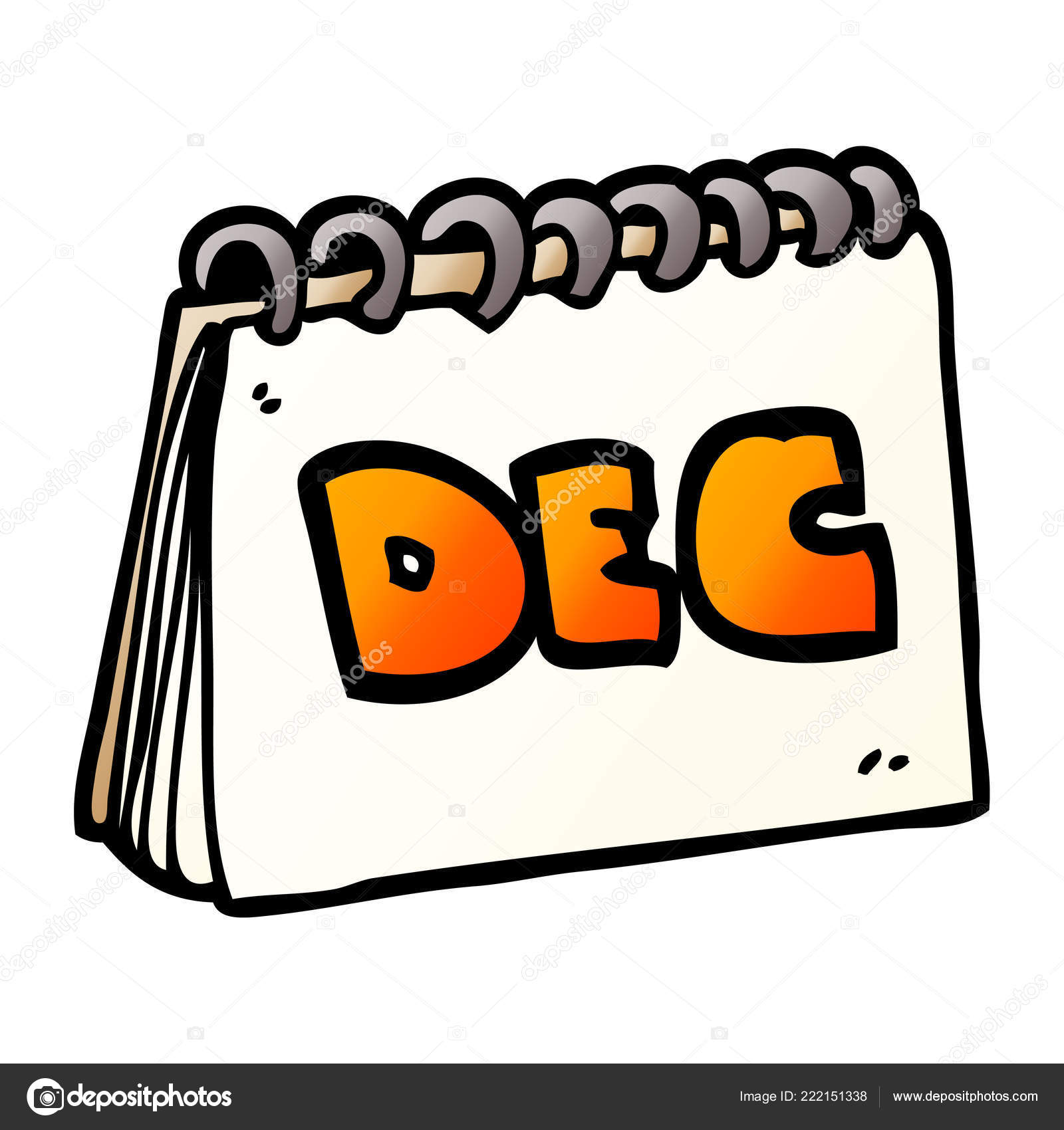 Cartoon Doodle Calendar Showing Month December Stock Vector by ...