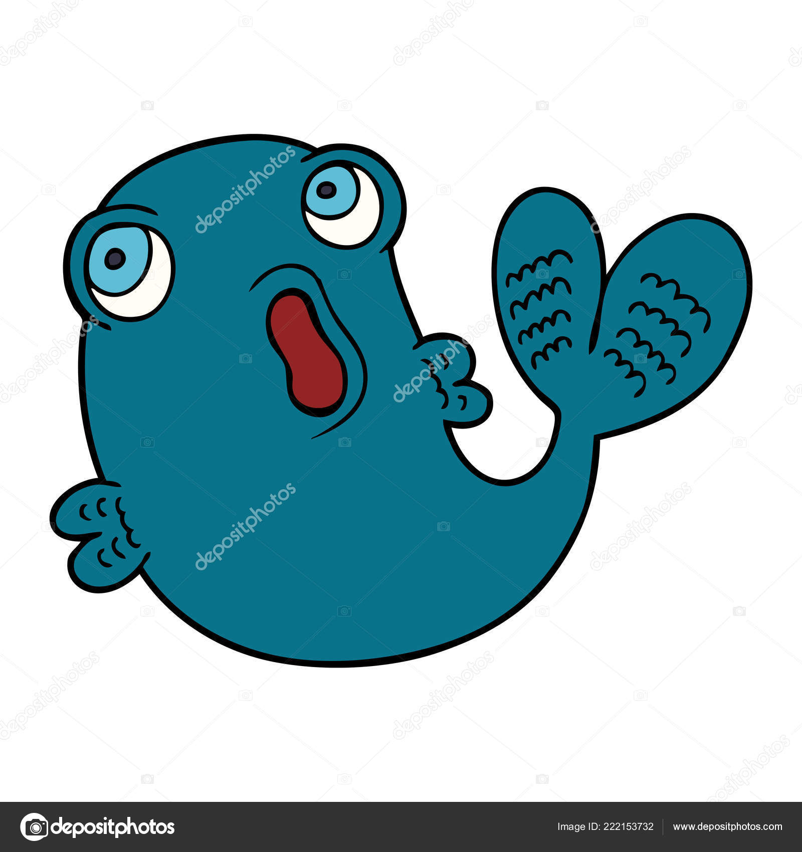 Cartoon Doodle Fish Stock Vector by ©lineartestpilot 222153732