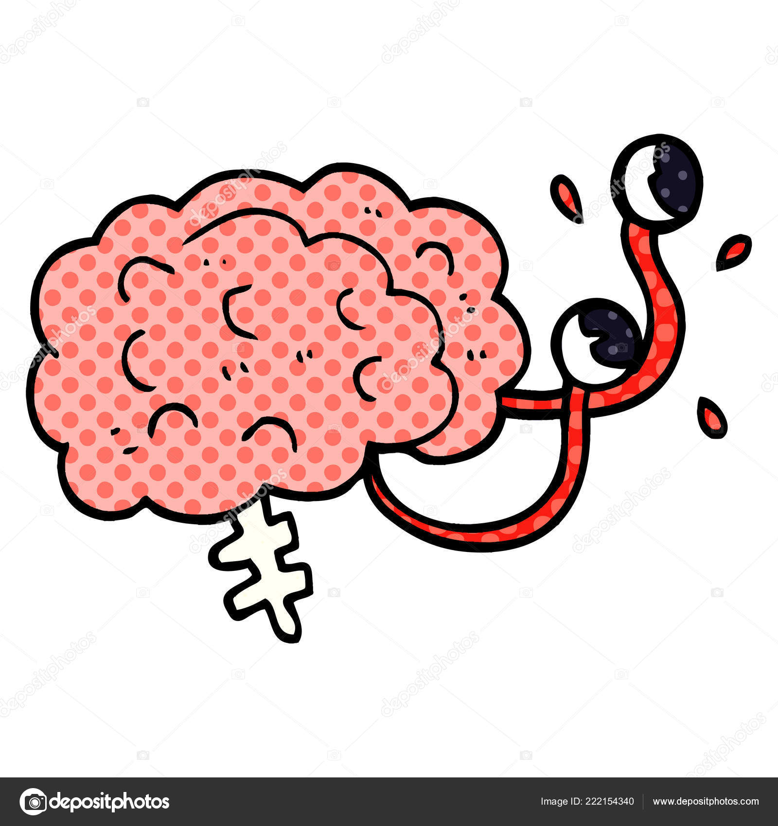 Cartoon Doodle Monster Brain Stock Vector by ©lineartestpilot 222154340