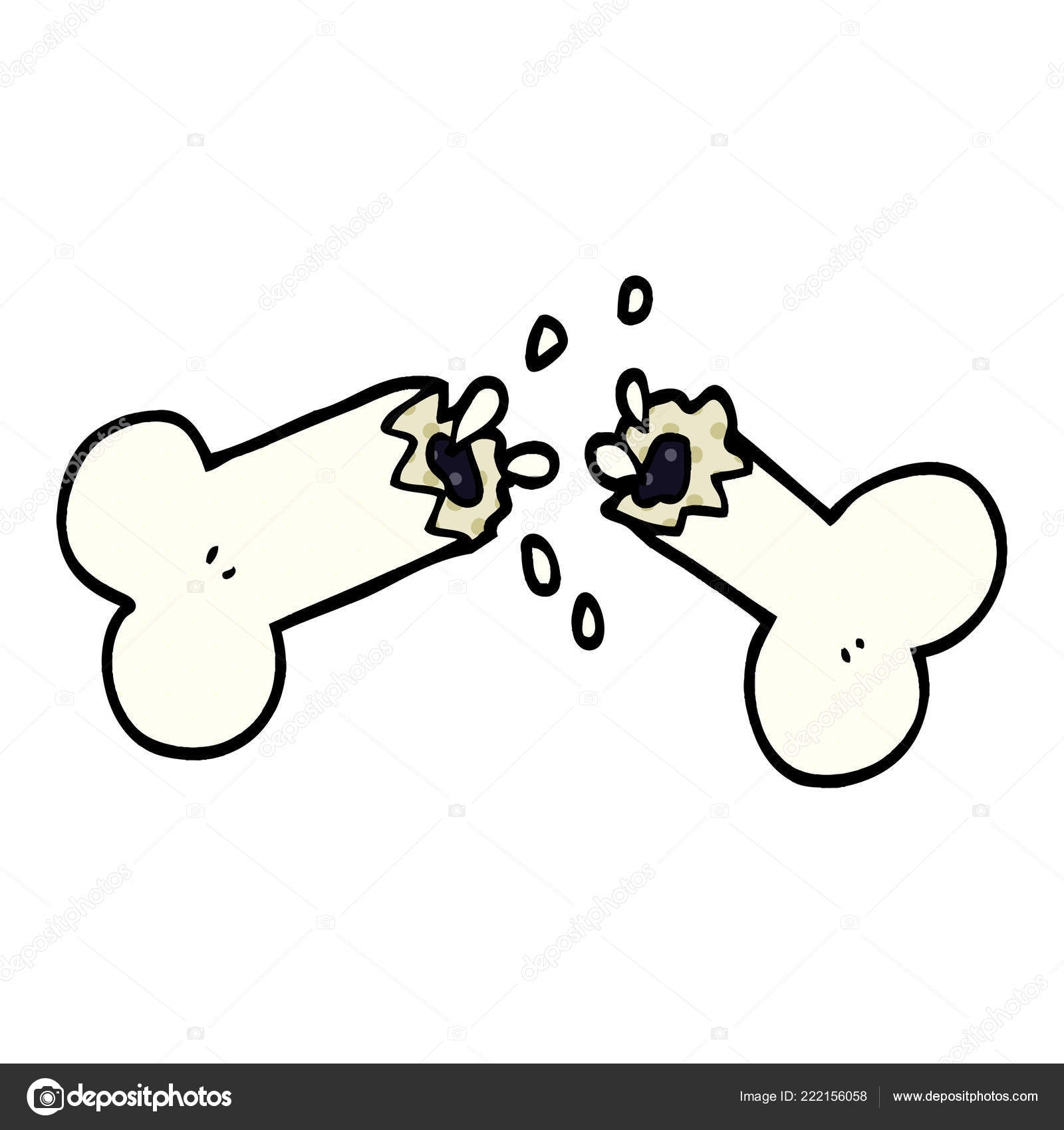 Cartoon Doodle Snapped Bone Stock Vector Image by ©lineartestpilot ...