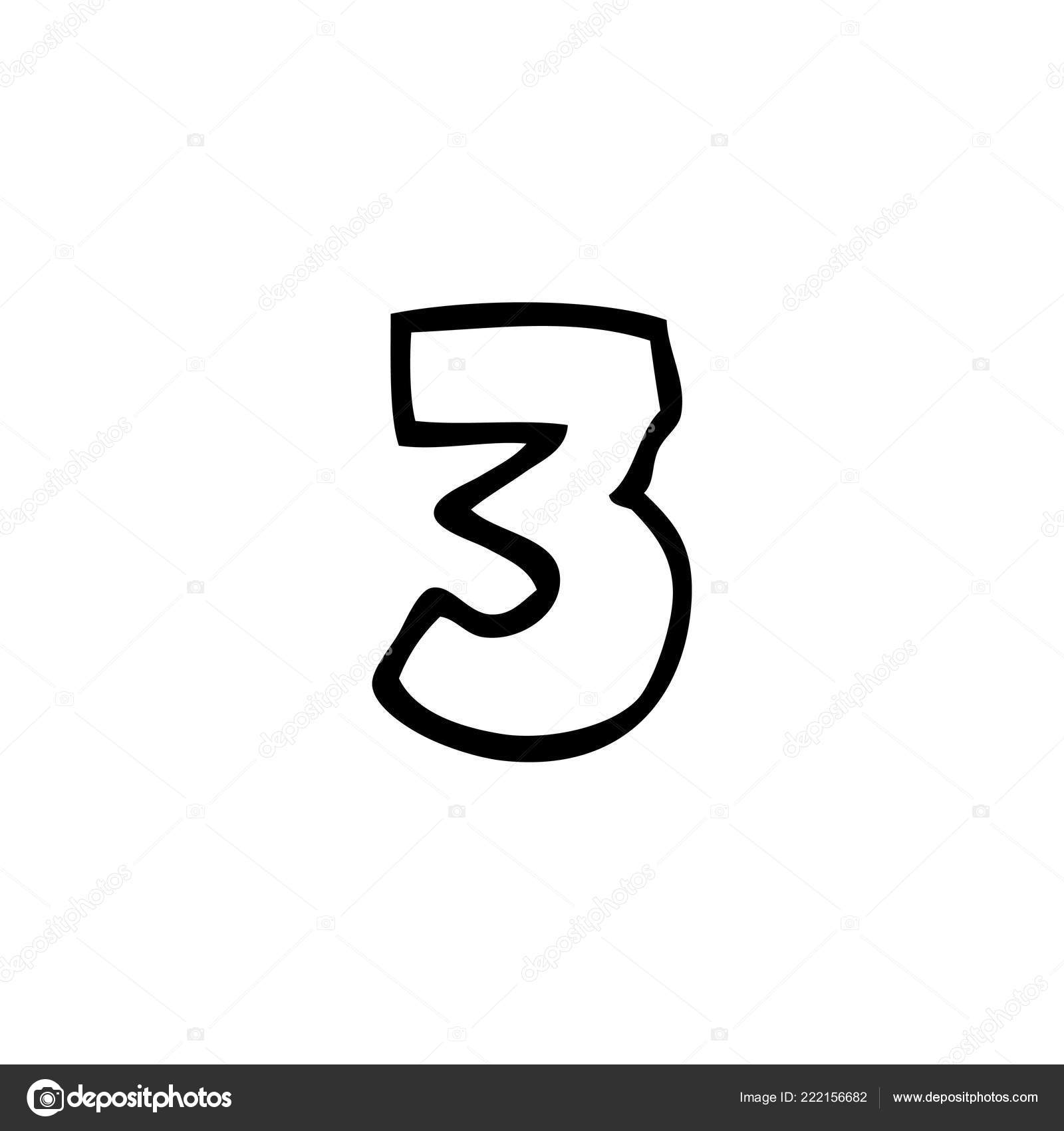 Line Drawing Cartoon Number Stock Vector Image by ©lineartestpilot ...