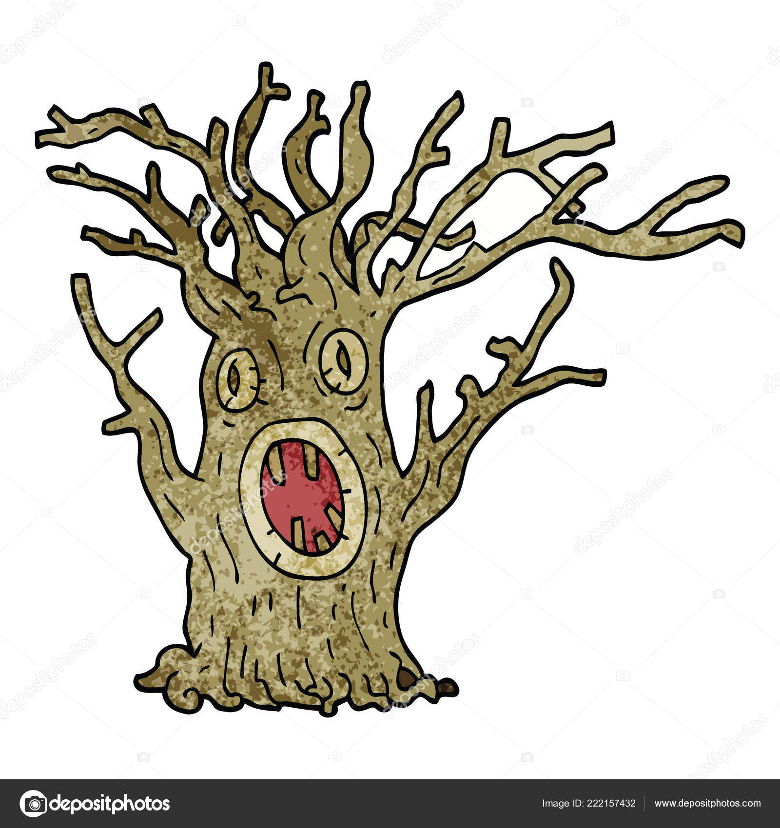 Cartoon Doodle Spooky Tree Stock Vector Image by ©lineartestpilot ...