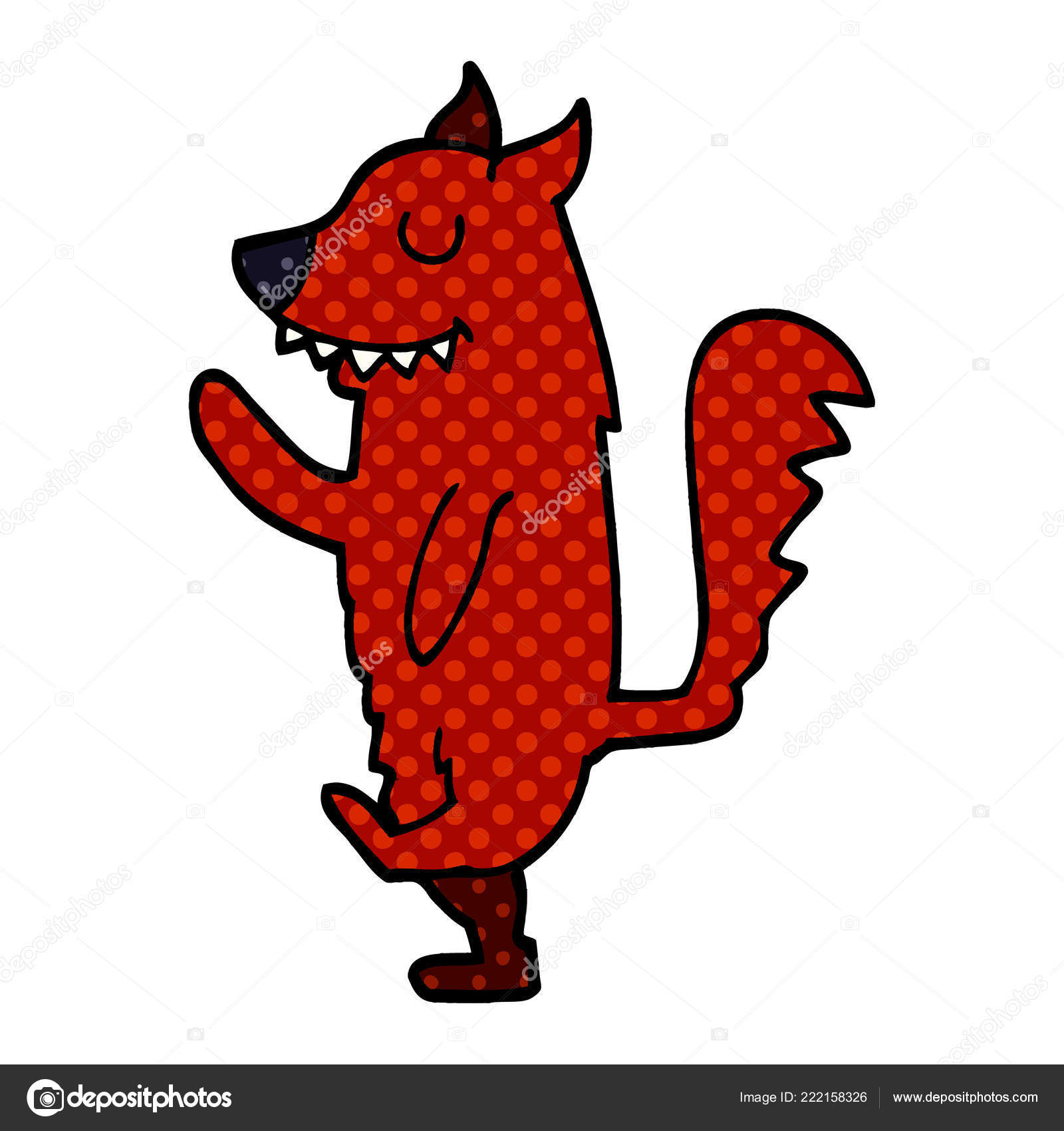 Cartoon Doodle Fox Walking Stock Vector by ©lineartestpilot 222158326