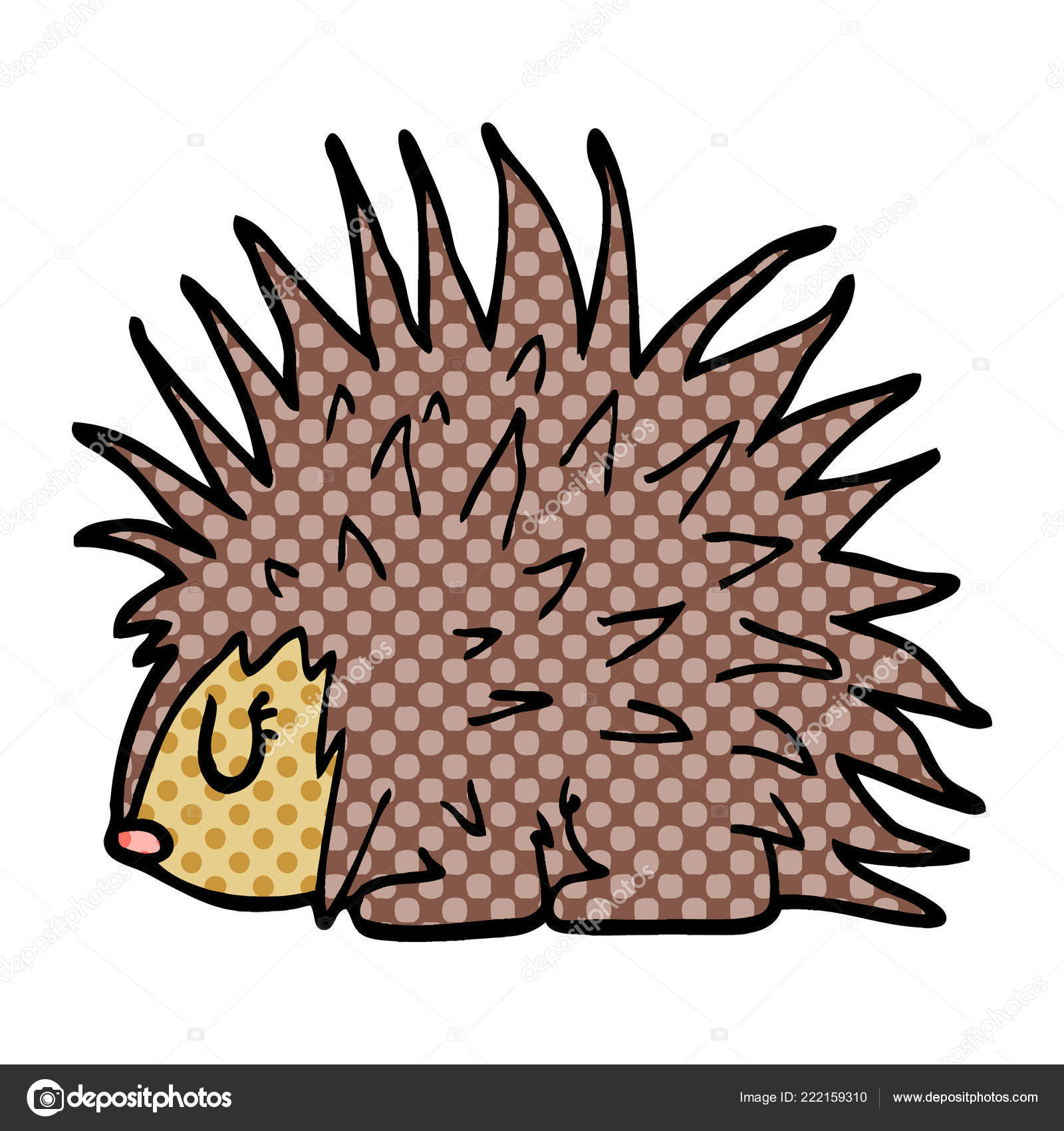 Cartoon Doodle Spiky Hedgehog Stock Vector by ©lineartestpilot 222159310
