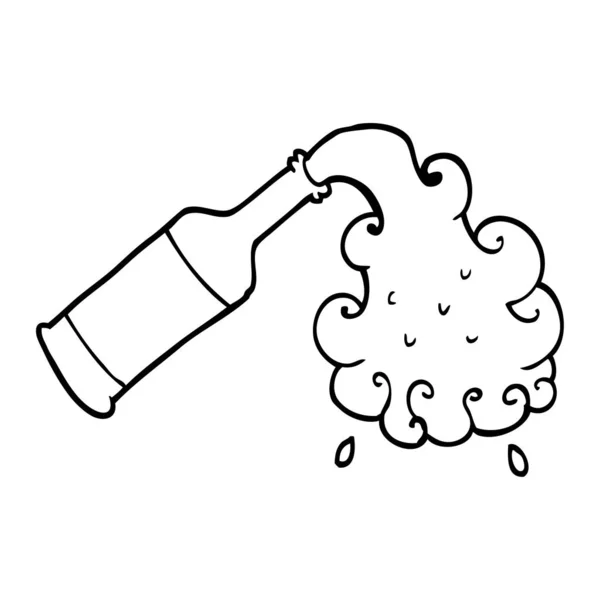 Wine bottle pouring drawing | Cartoon wine bottle pouring — Stock ...