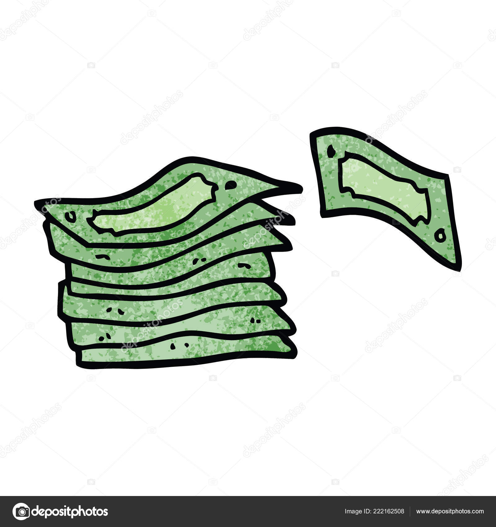Cartoon Doodle Stack Money Stock Vector by ©lineartestpilot 222162508