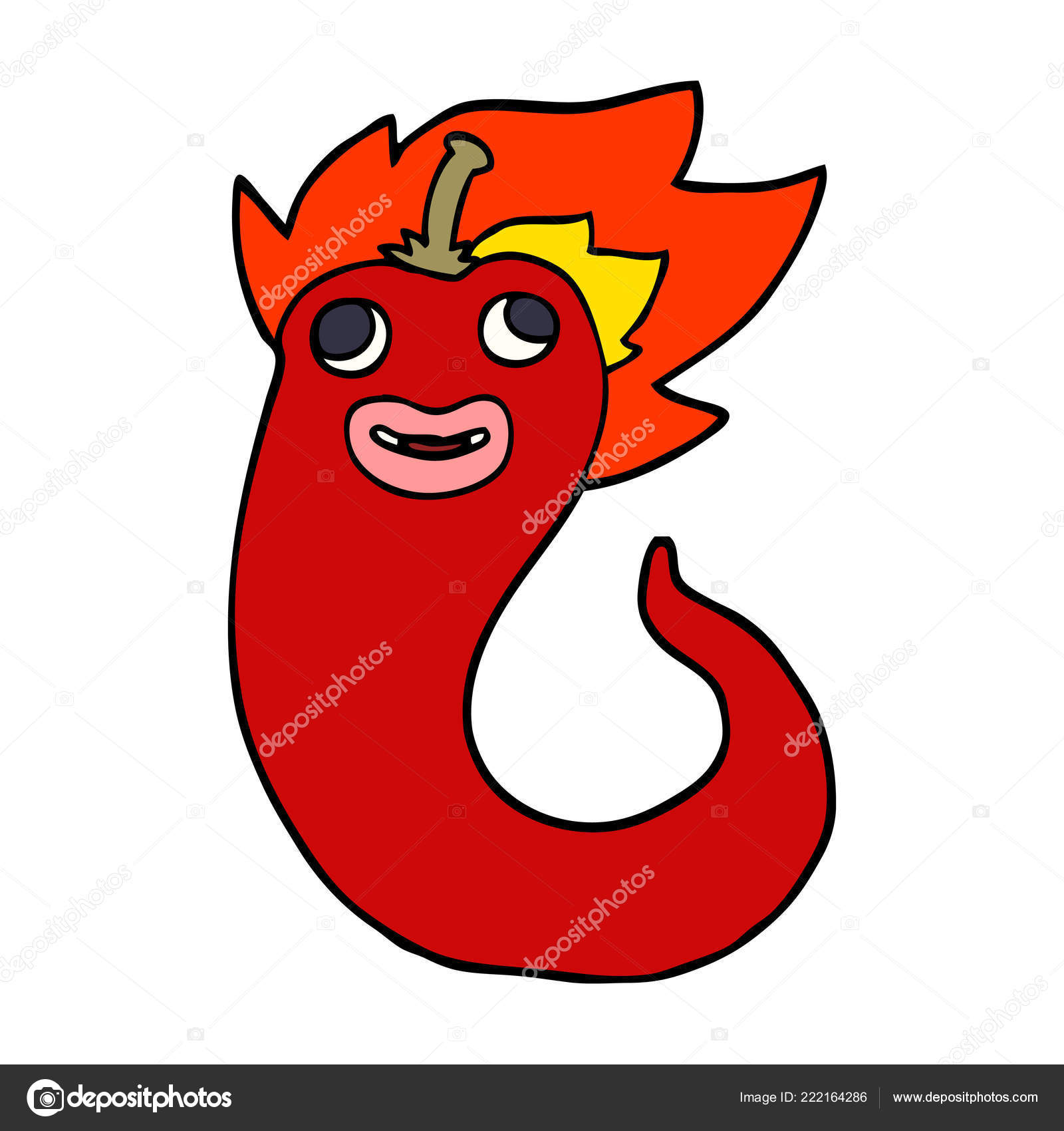 Cartoon Doodle Hot Chilly Stock Vector by ©lineartestpilot 222164286