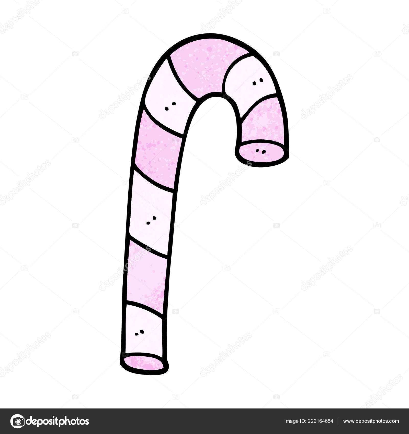 Cartoon Doodle Pink Candy Cane Stock Vector Image by ©lineartestpilot ...