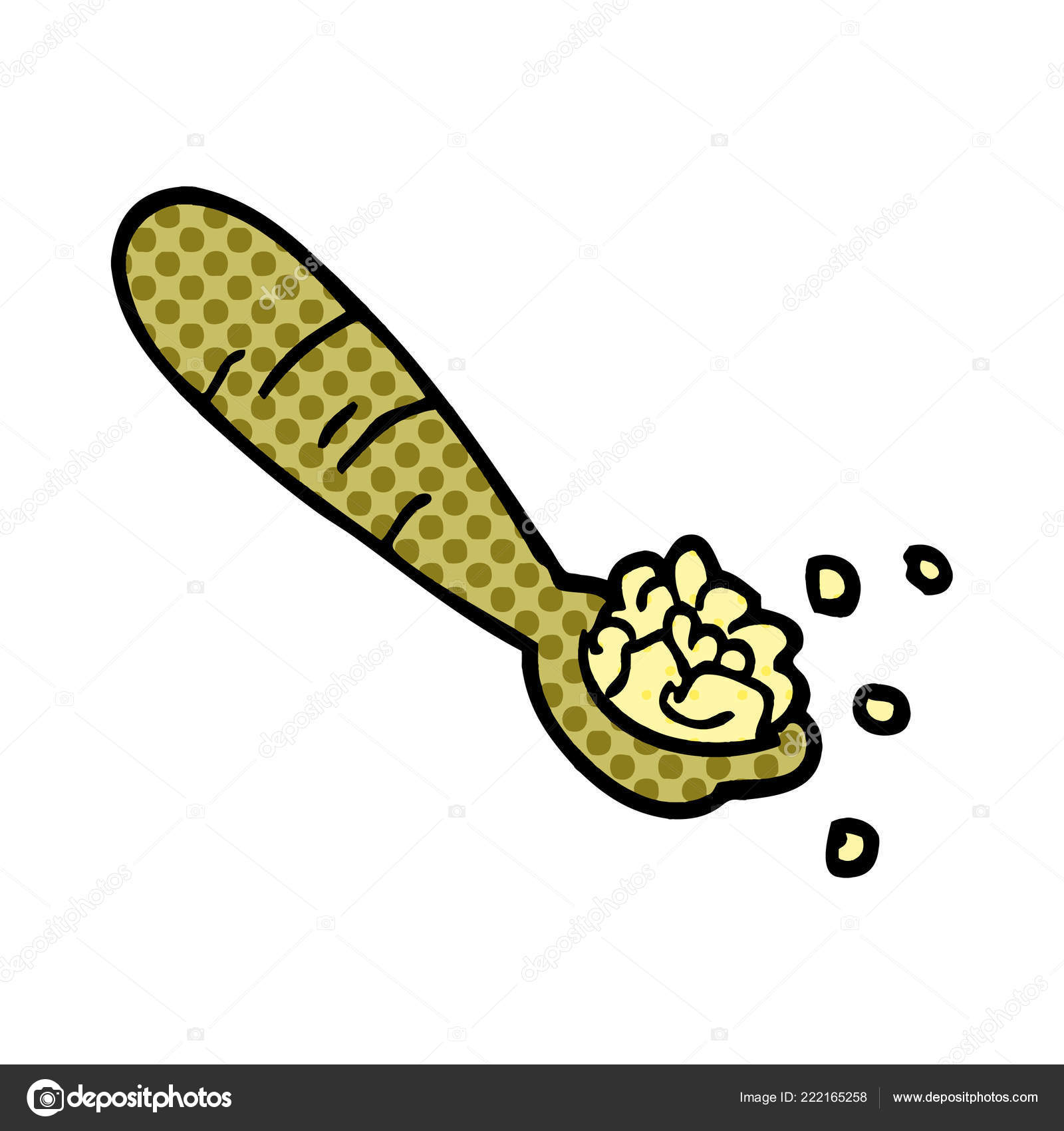 Cartoon Doodle Spoon Mash Potato Stock Vector Image by ©lineartestpilot ...
