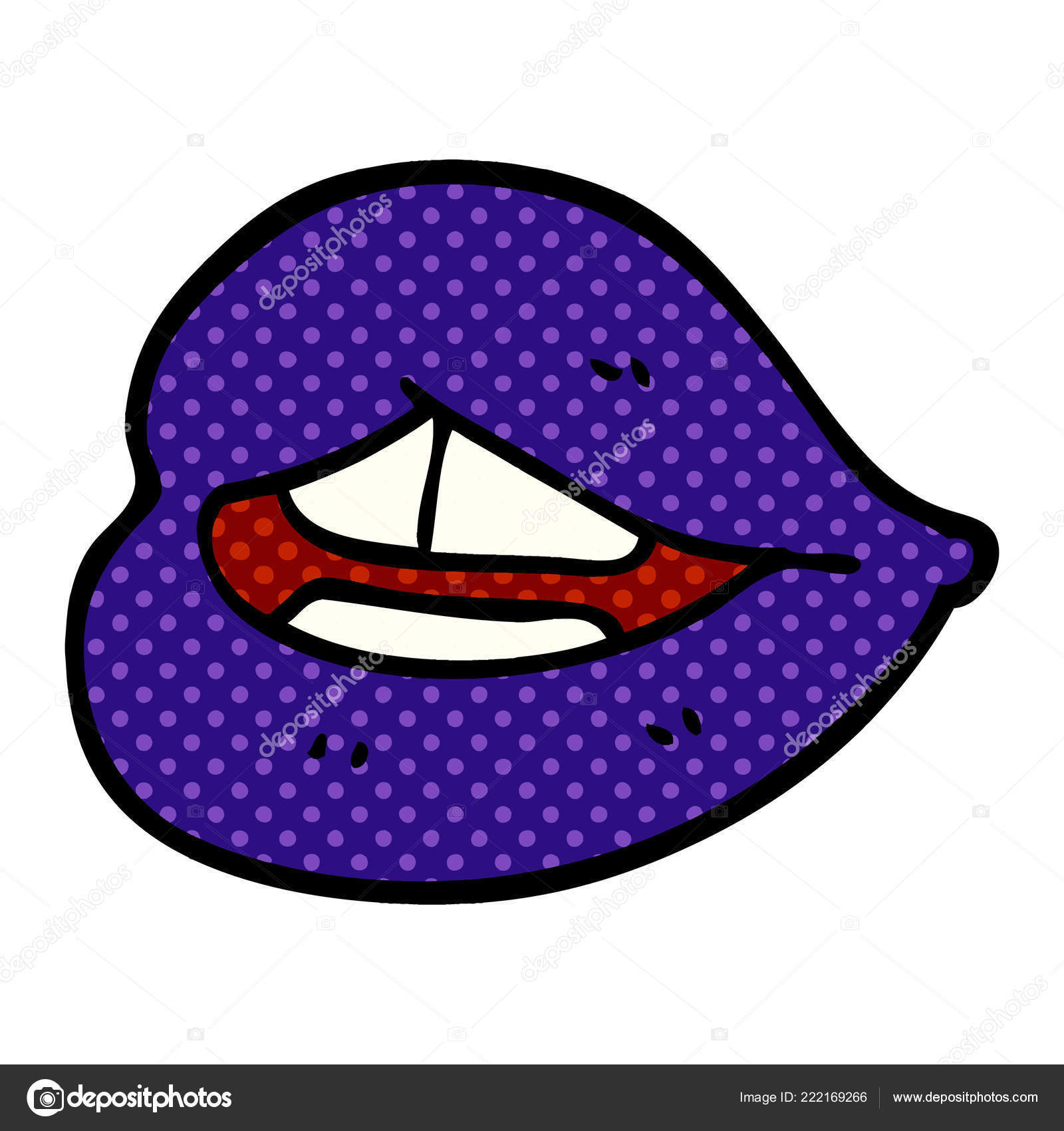 Cartoon Doodle Purple Lips Stock Vector Image by ©lineartestpilot ...