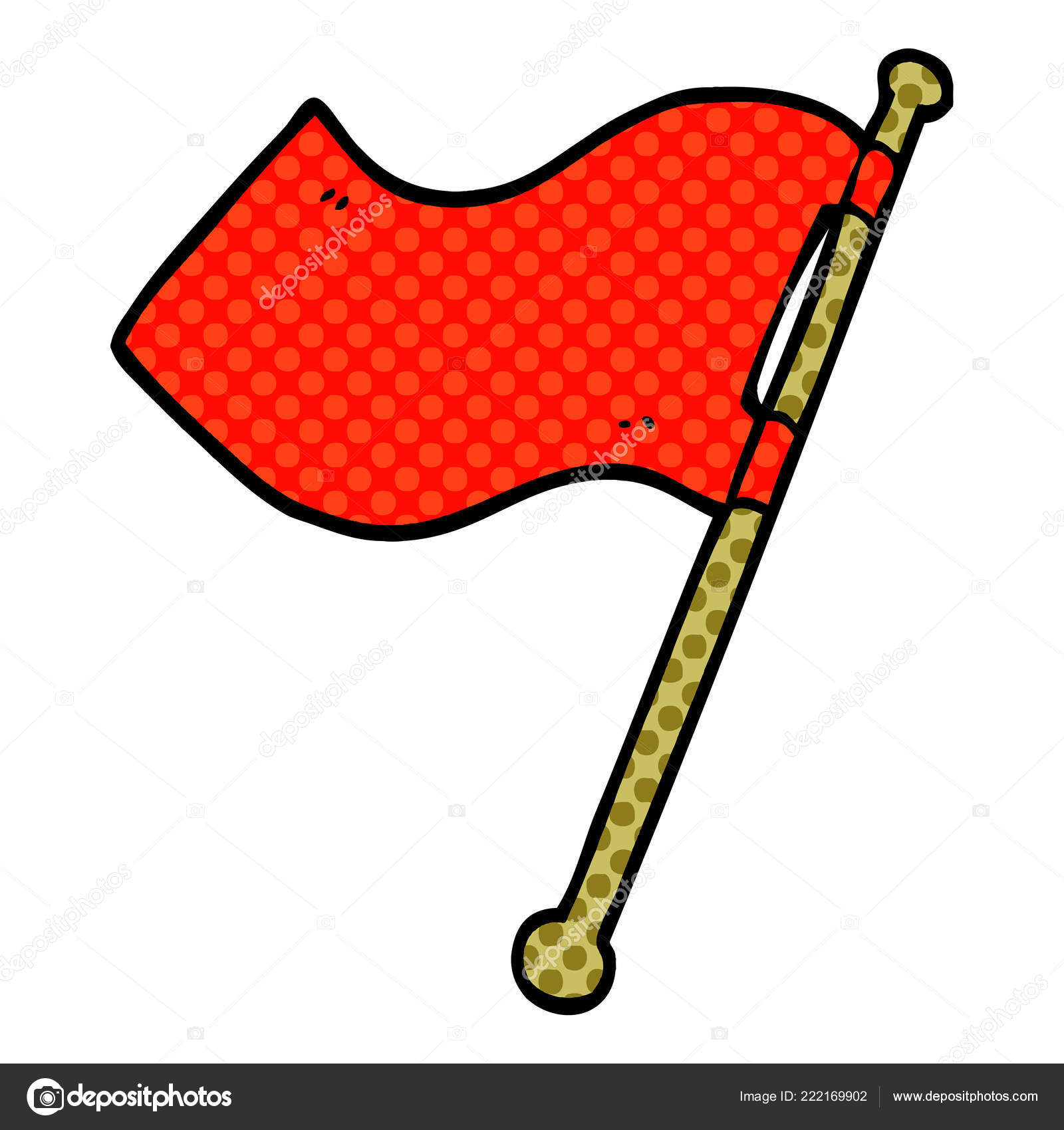 Cartoon Doodle Red Flag Stock Vector by ©lineartestpilot 222169902