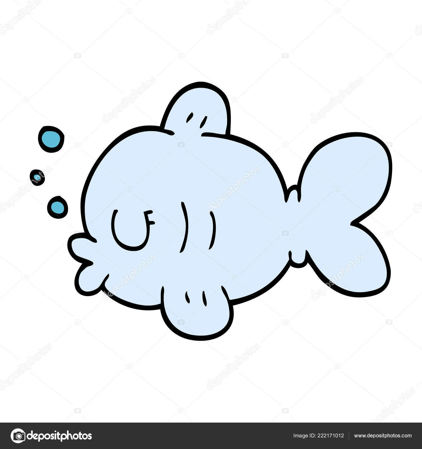 Cartoon Doodle Fish Swimming Stock Vector by ©lineartestpilot 222171012
