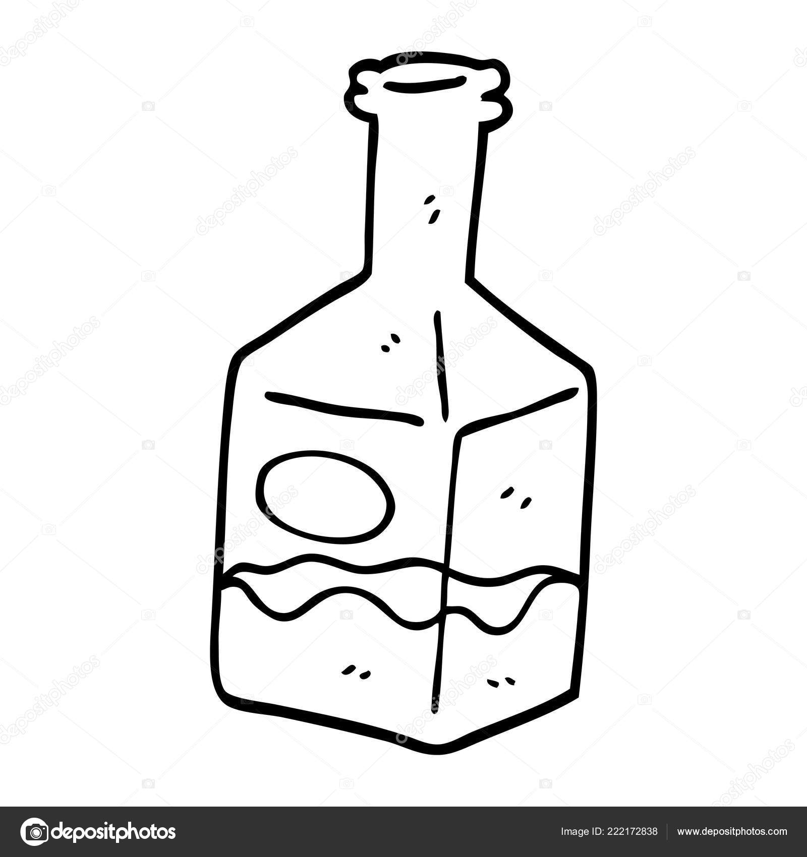 Line Drawing Cartoon Drink Decanter Stock Vector by ©lineartestpilot ...