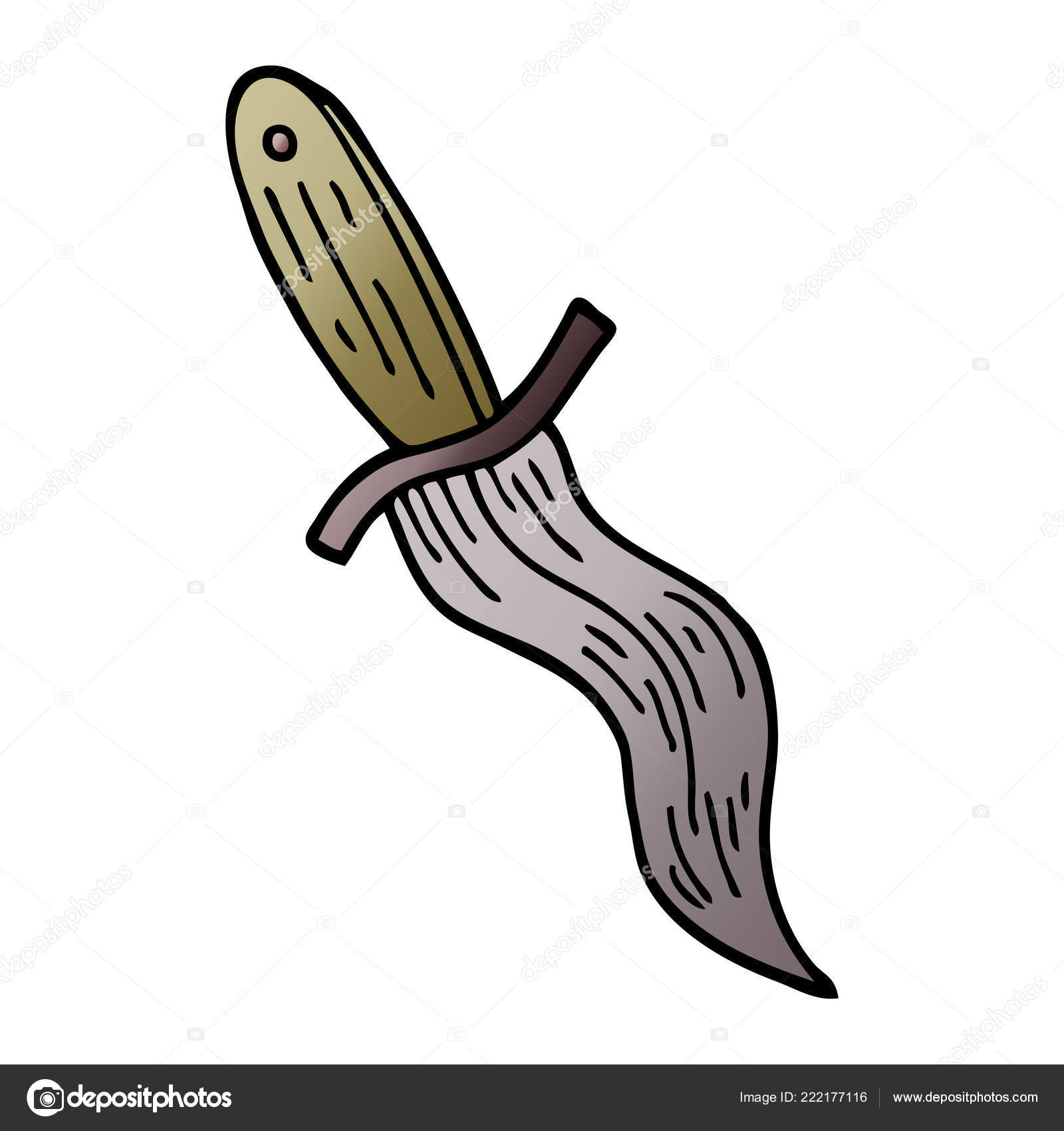 Cartoon Doodle Tattoo Dagger Symbol Stock Vector Image by ...
