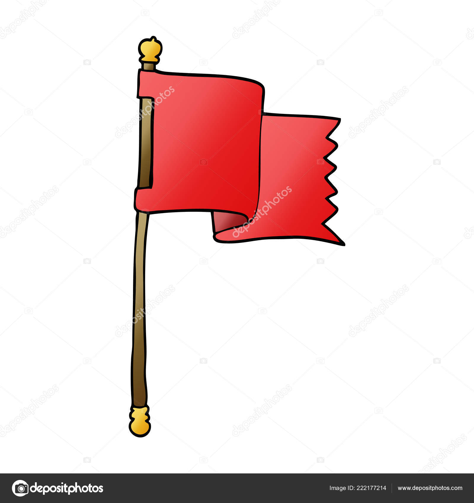 Dibujos Animados Garabato Ondeando Bandera Vector de stock #222177214 ...