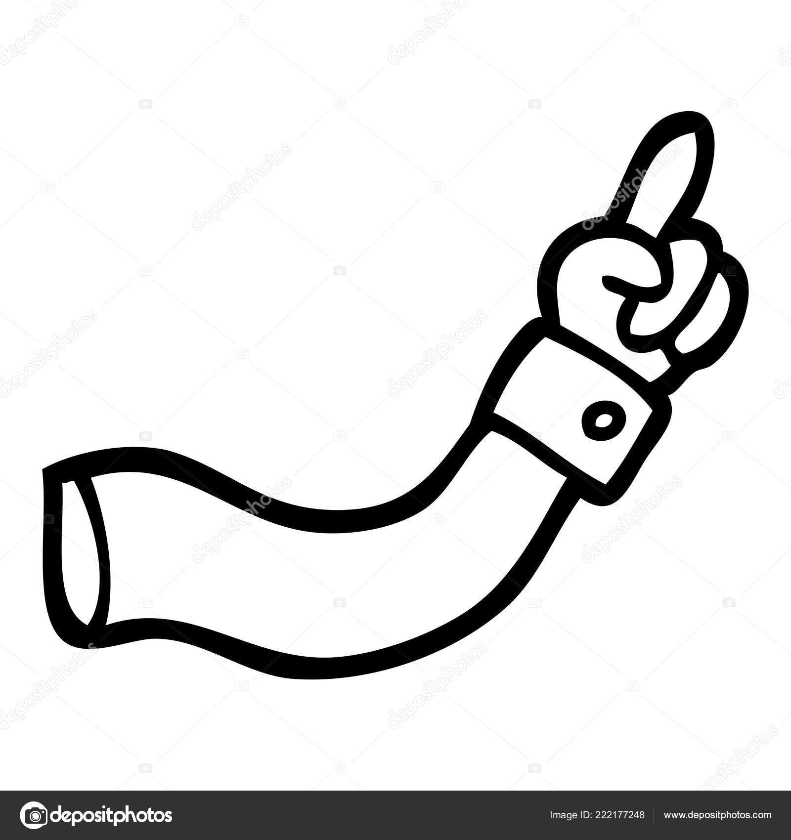 Black White Cartoon Pointing Arm Stock Vector by ©lineartestpilot 222177248