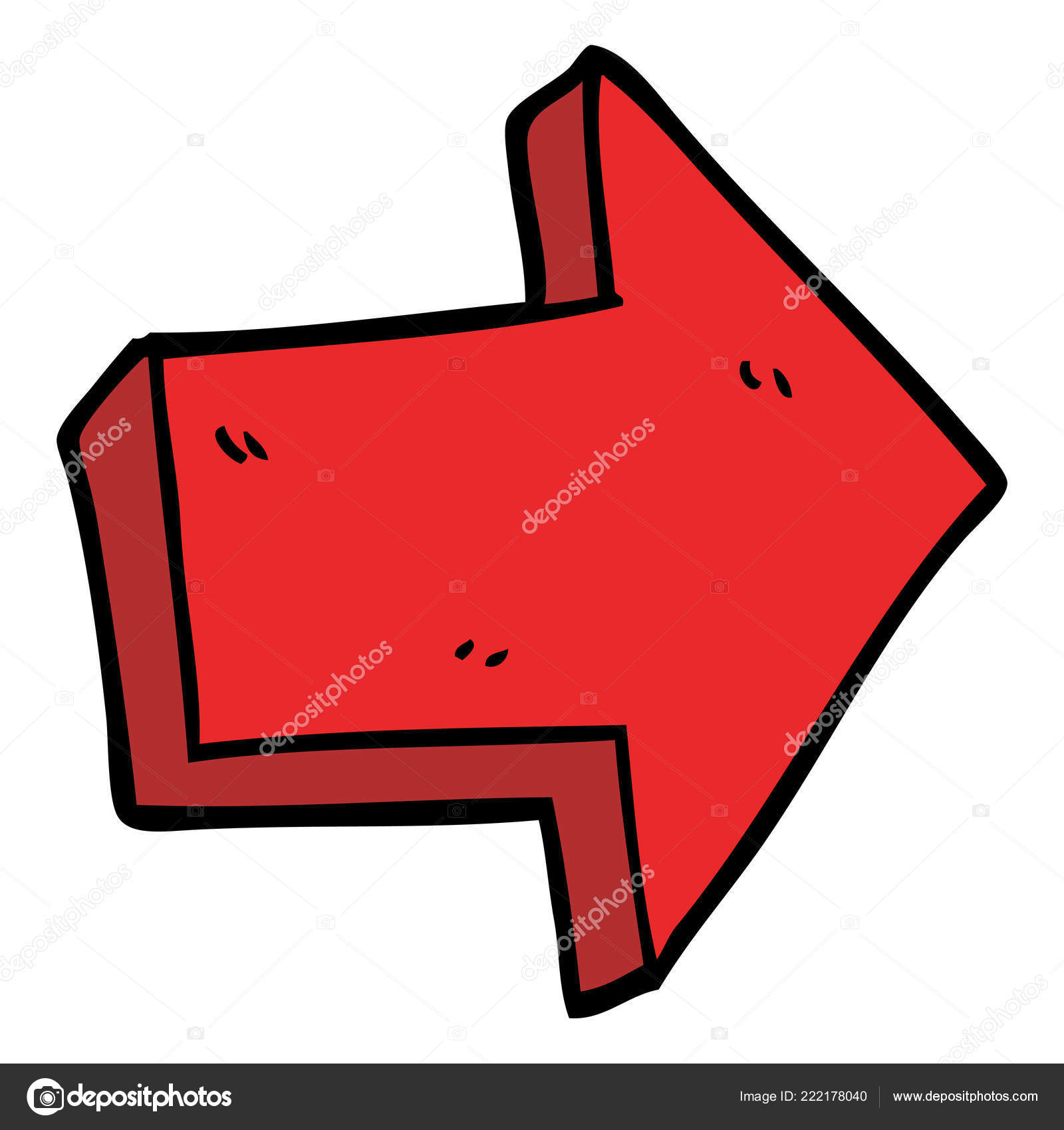 Cartoon Doodle Red Arrow Stock Vector Image by ©lineartestpilot #222178040