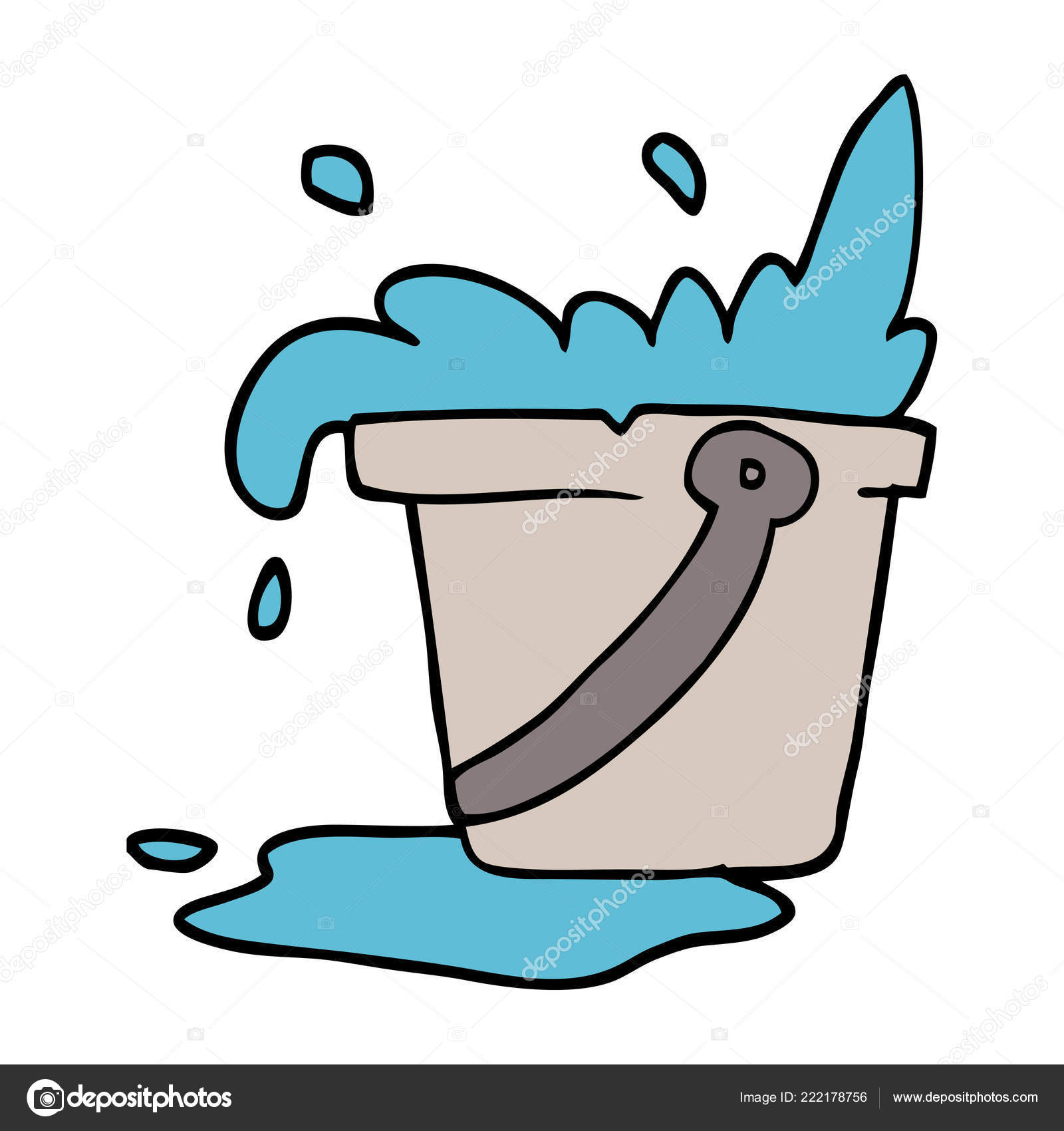 Cartoon Doodle Bucket Water Stock Vector by ©lineartestpilot 222178756