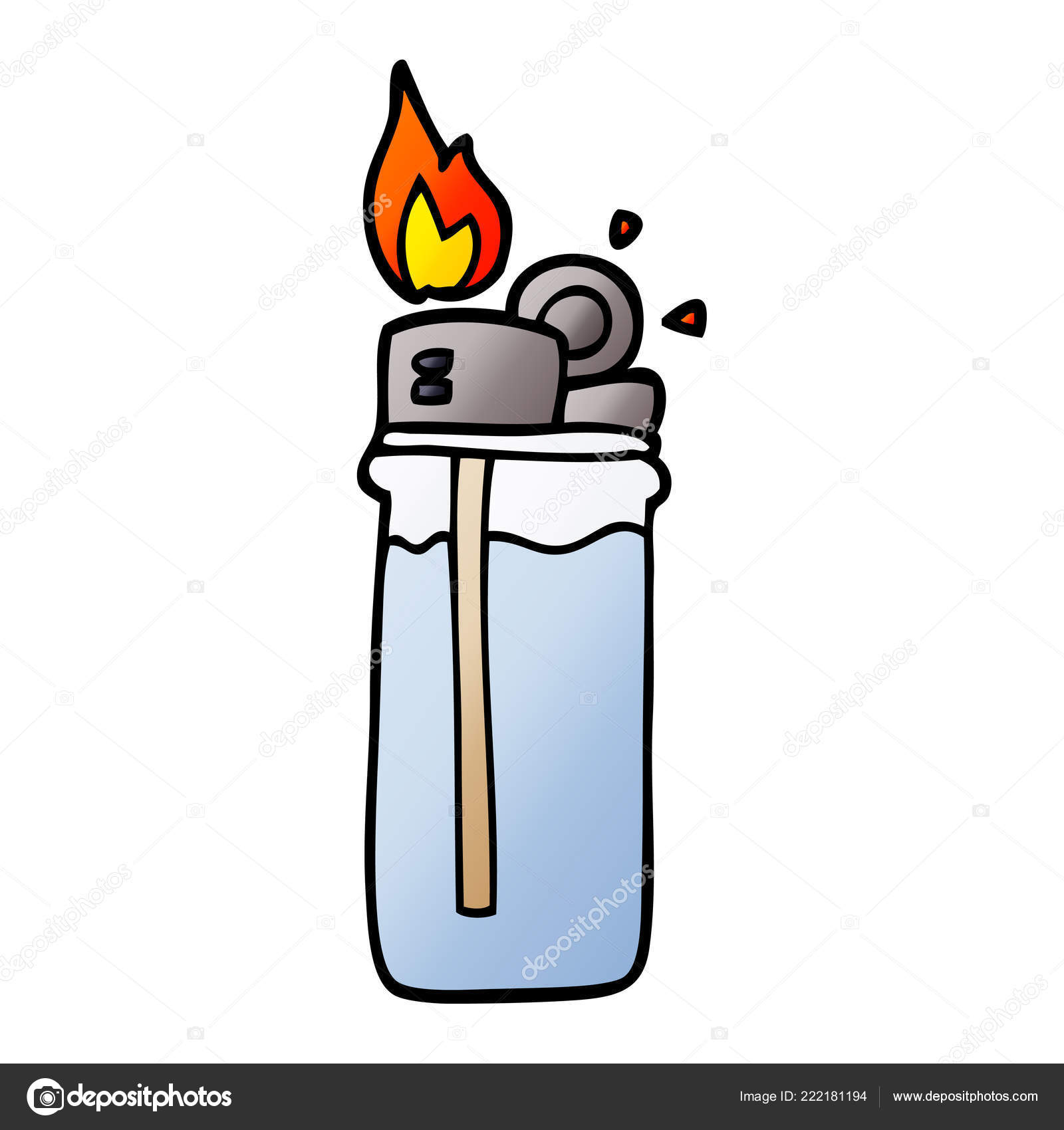 Cartoon Doodle Disposable Lighter Stock Vector by ©lineartestpilot ...