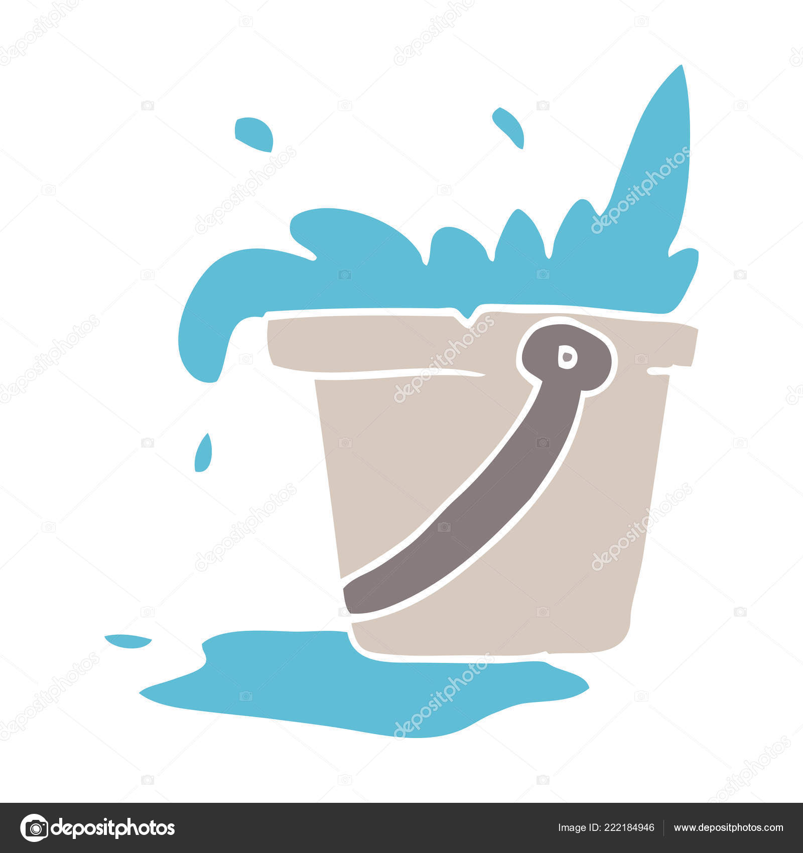 Cartoon Doodle Bucket Water Stock Illustration by ©lineartestpilot ...