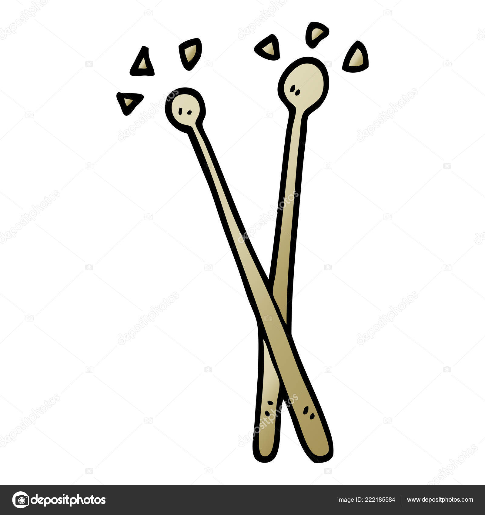 Cartoon Doodle Drum Sticks Stock Vector by ©lineartestpilot 222185584