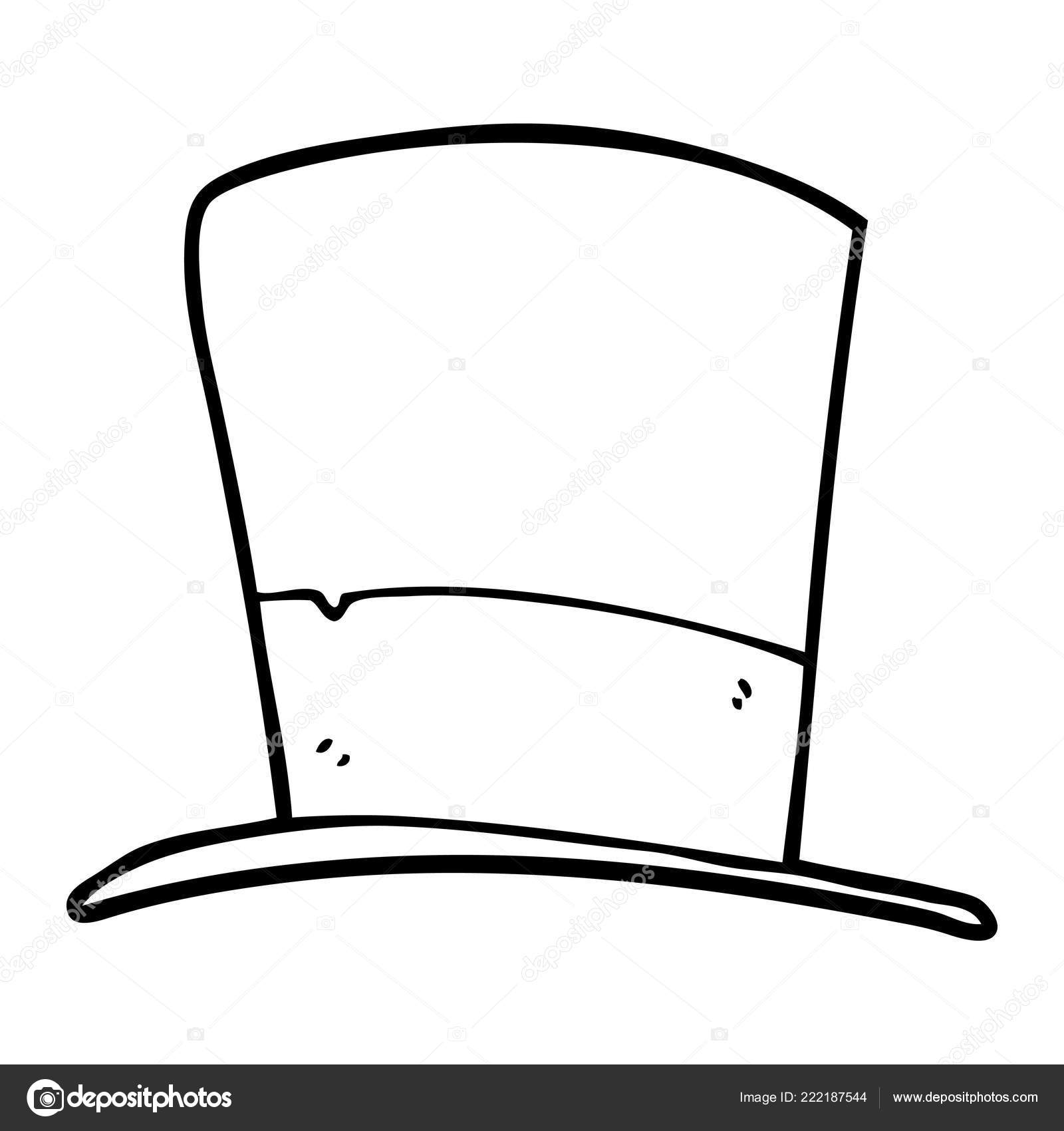 Line Drawing Cartoon Top Hat Stock Vector Image by ©lineartestpilot ...