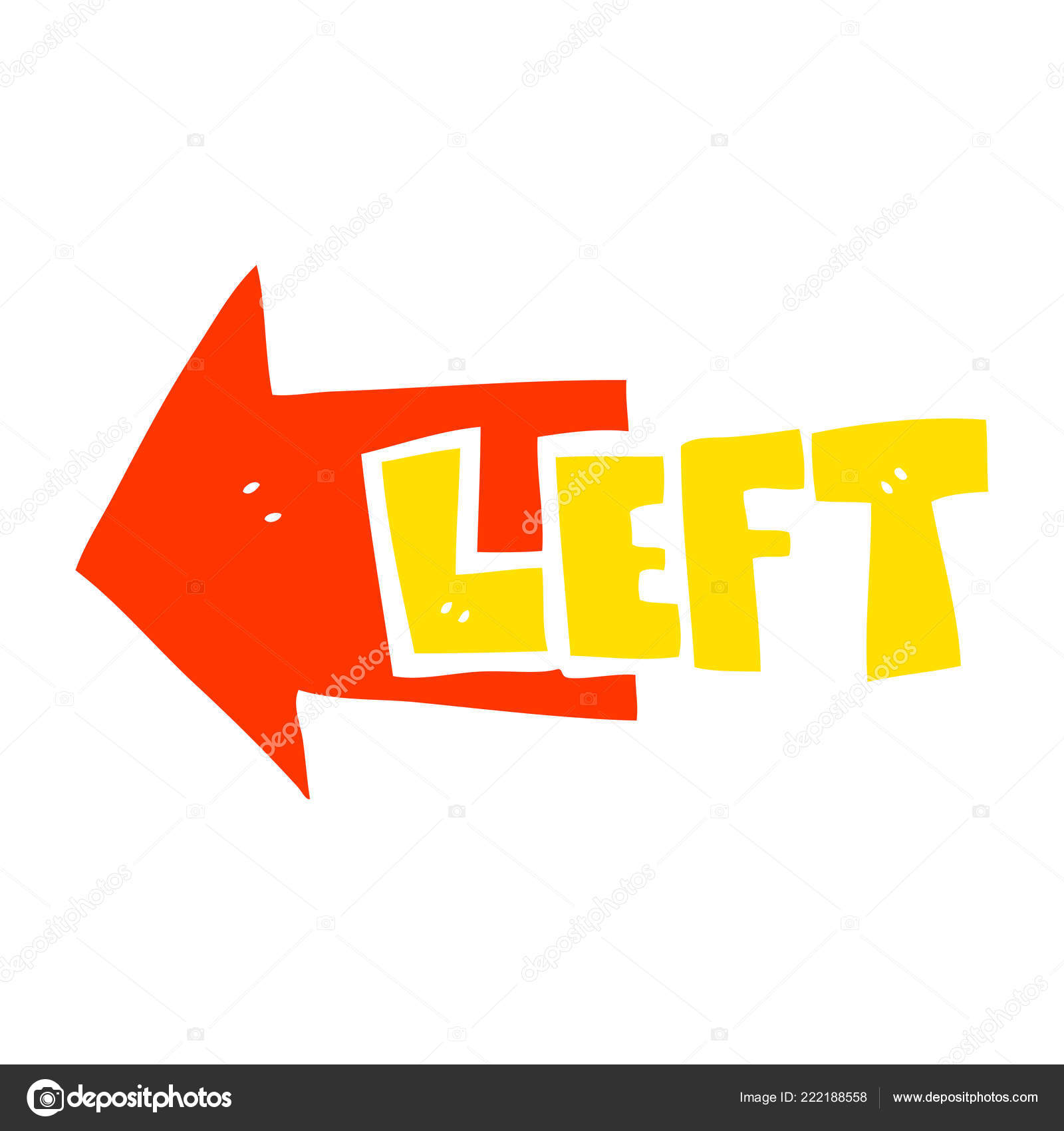 Flat Color Illustration Left Symbol Stock Vector by ©lineartestpilot ...