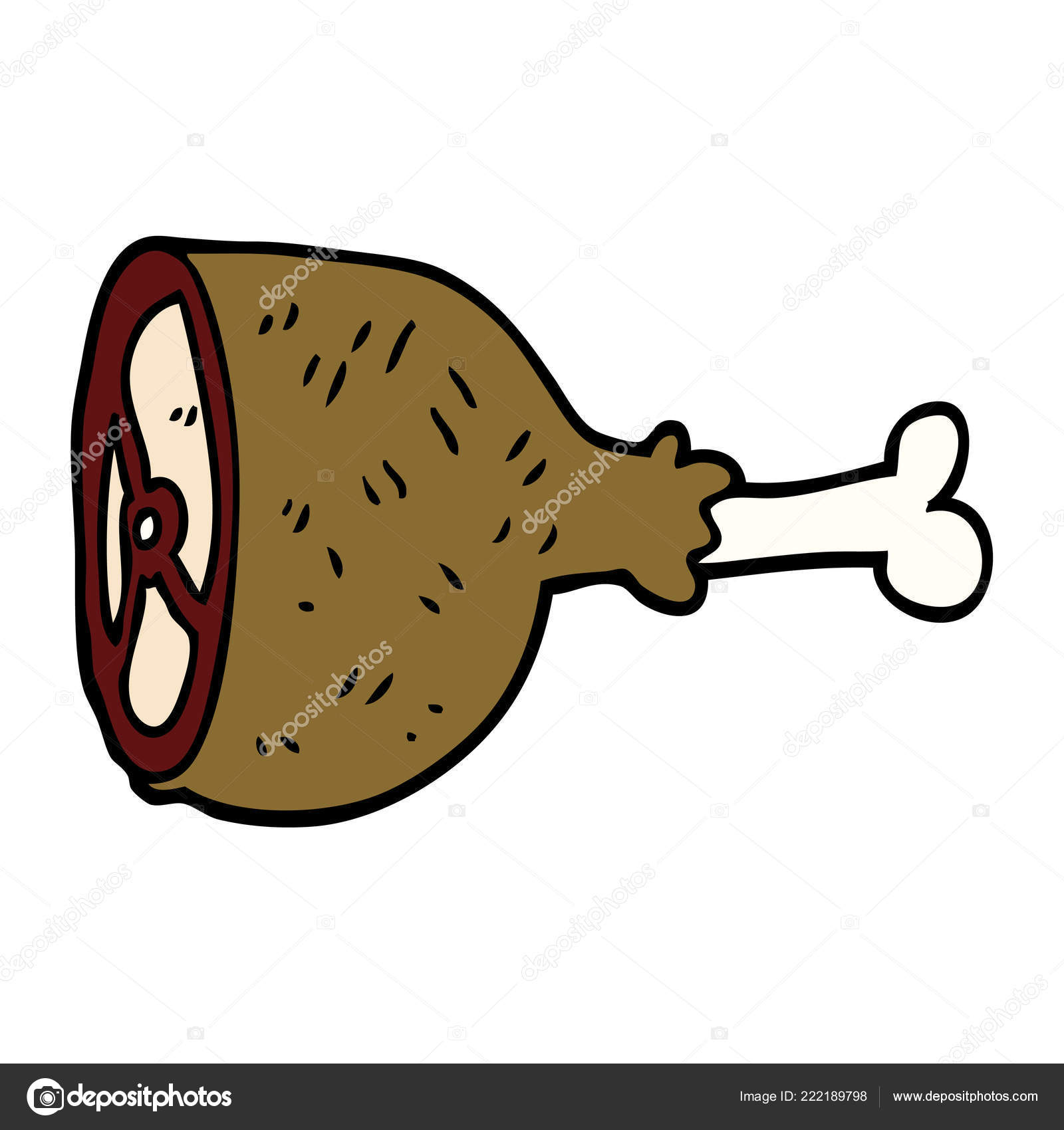 Cartoon Doodle Well Cooked Meat Stock Vector Image by ©lineartestpilot ...