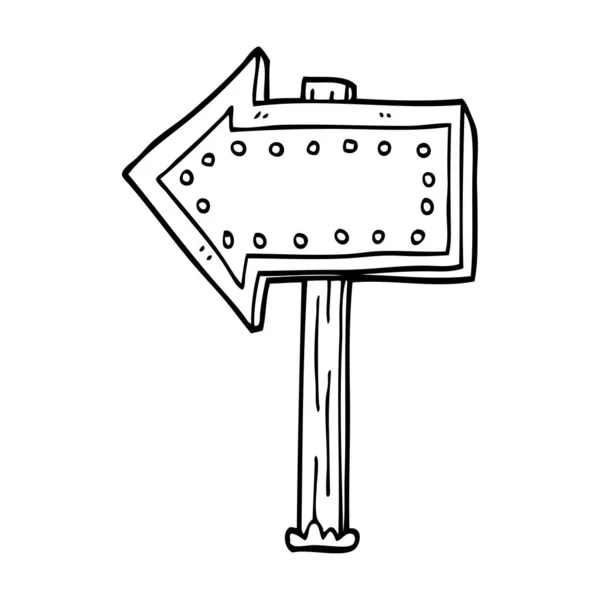 Cartoon Pointing Arrow Sign Stock Vector by ©lineartestpilot 185868738