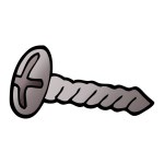 Cartoon Doodle Screw Isolated White Background Stock Vector Image by ...