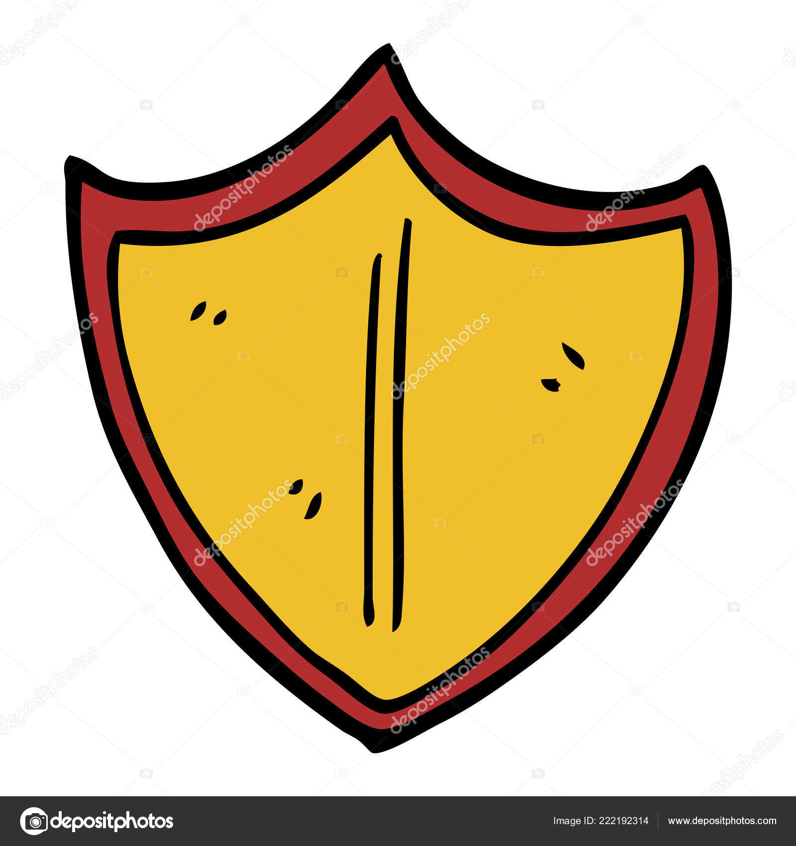 Cartoon Doodle Old Shield Stock Vector by ©lineartestpilot 222192314