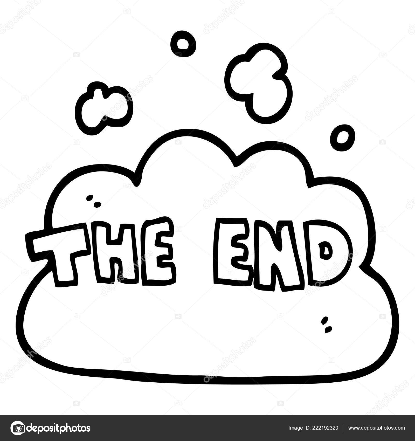 Line Drawing Cartoon End Font Stock Vector by ©lineartestpilot 222192320