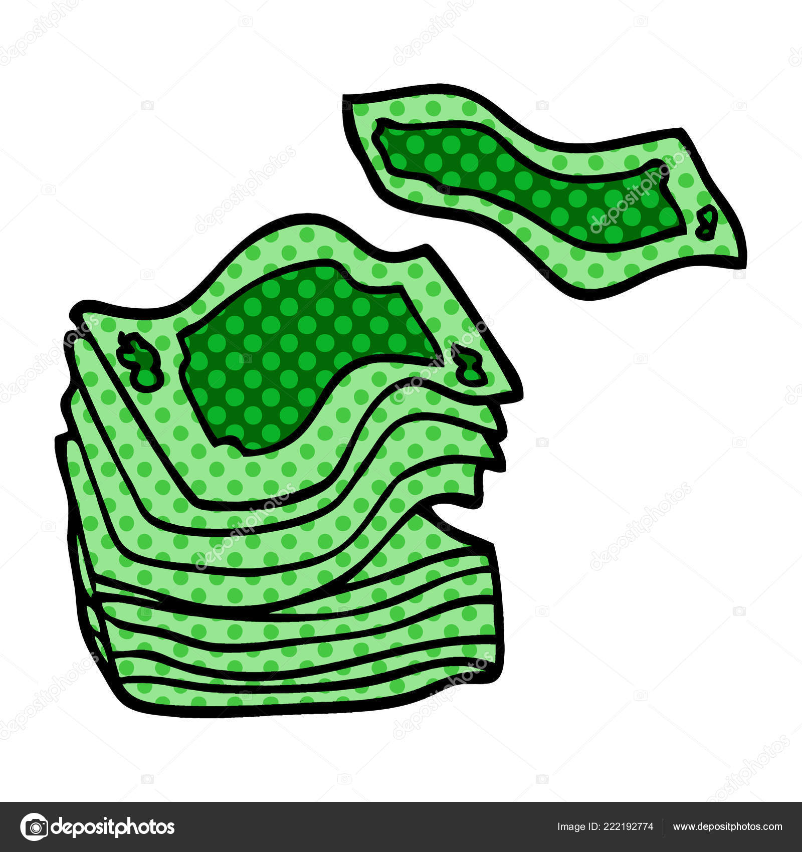Cartoon Doodle Big Stack Money Stock Vector by ©lineartestpilot 222192774