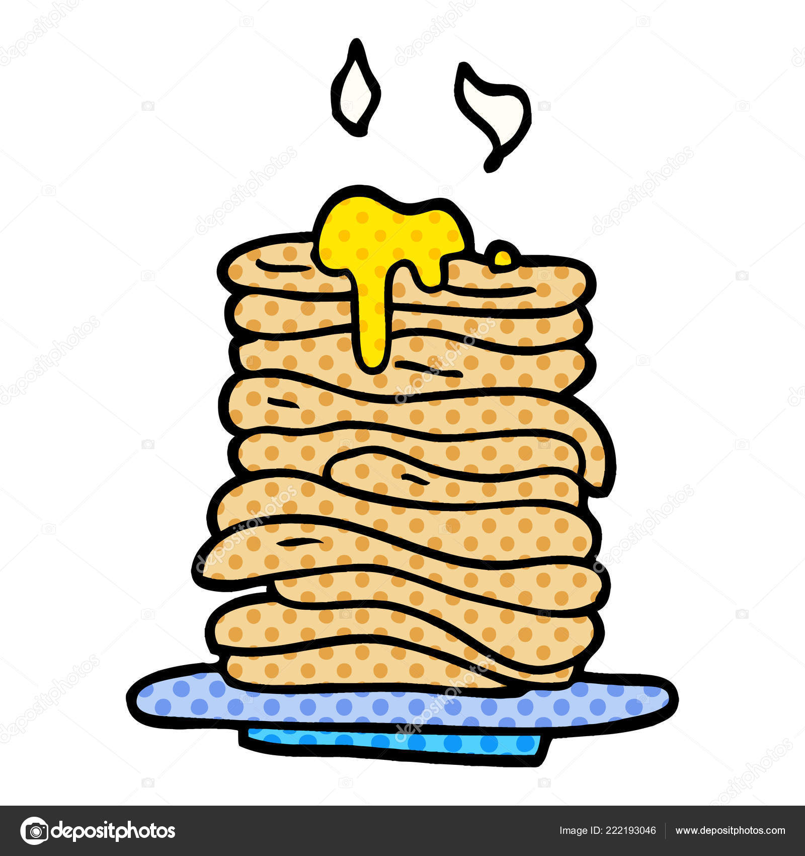 Cartoon Doodle Stack Pancakes Stock Vector Image by ©lineartestpilot ...