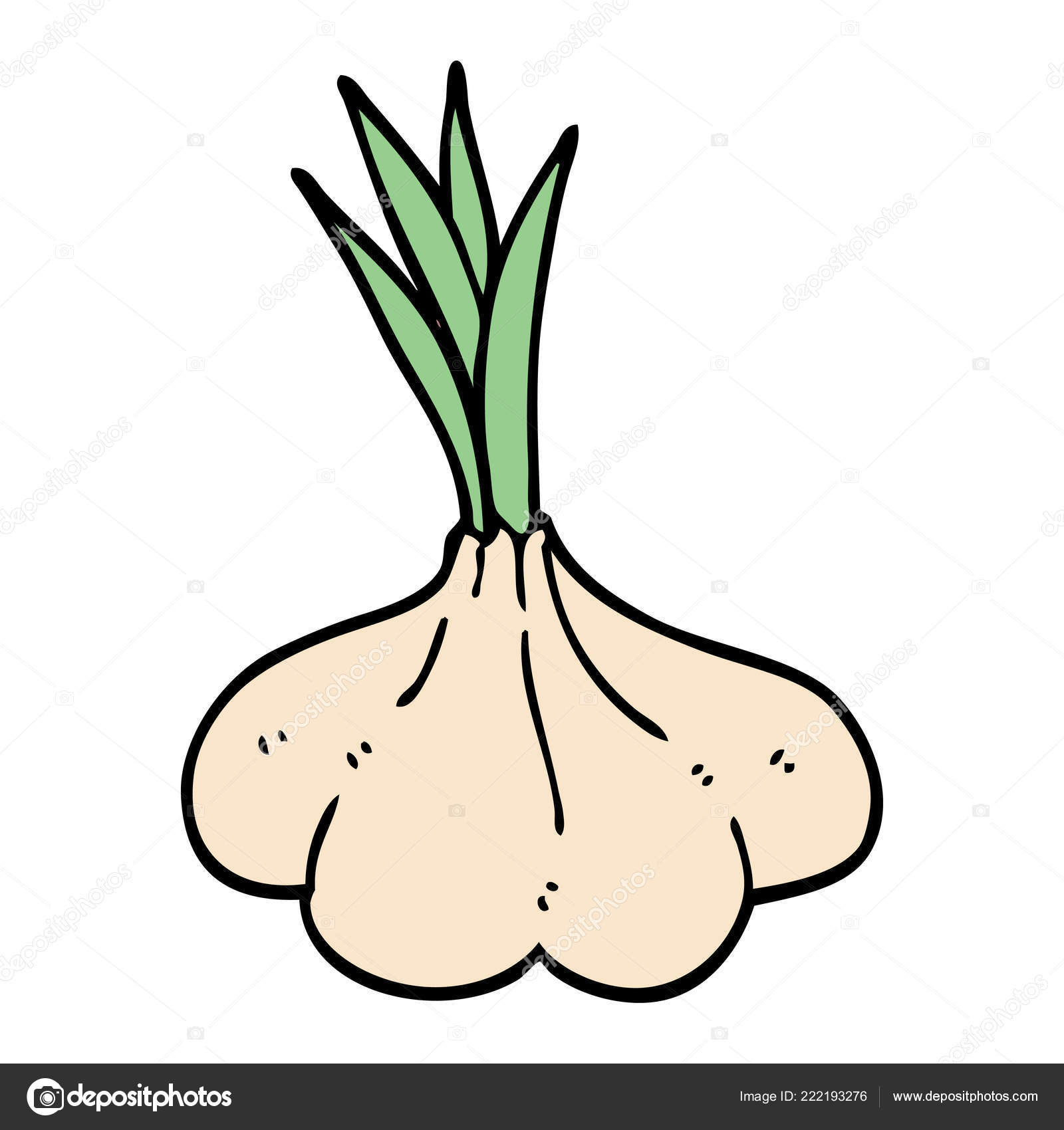 Cartoon Doodle Garlic Bulb Stock Vector Image by ©lineartestpilot ...