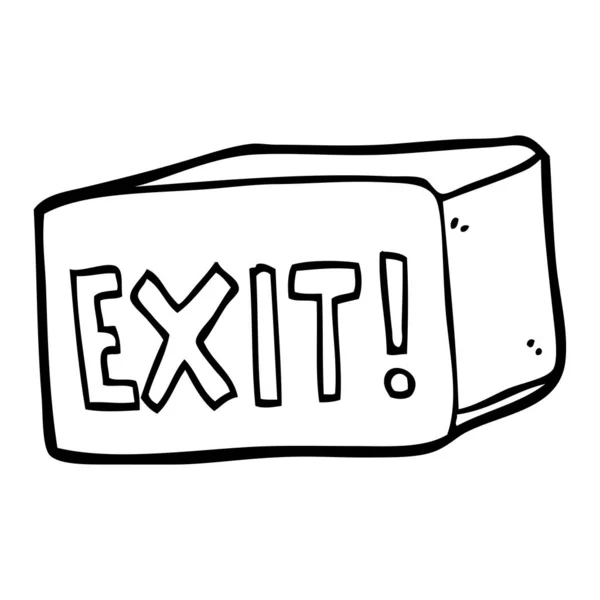 Cartoon exit sign Stock Vector by ©lineartestpilot 49412113
