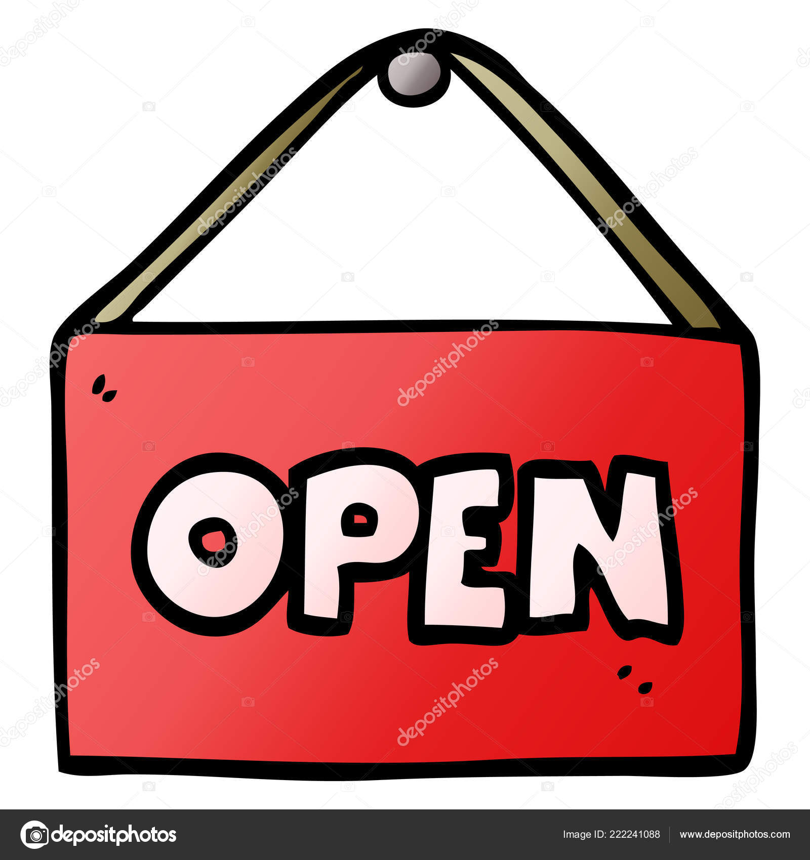 Cartoon Doodle Open Sign Stock Vector Image by ©lineartestpilot #222241088