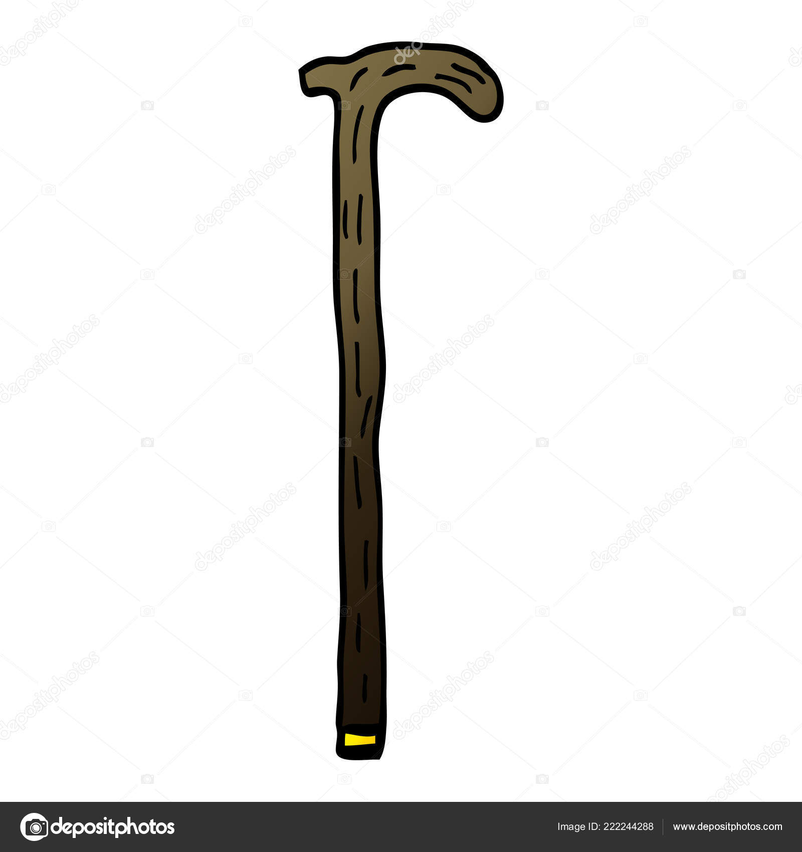 Cartoon Doodle Walking Stick Stock Vector Image by ©lineartestpilot ...