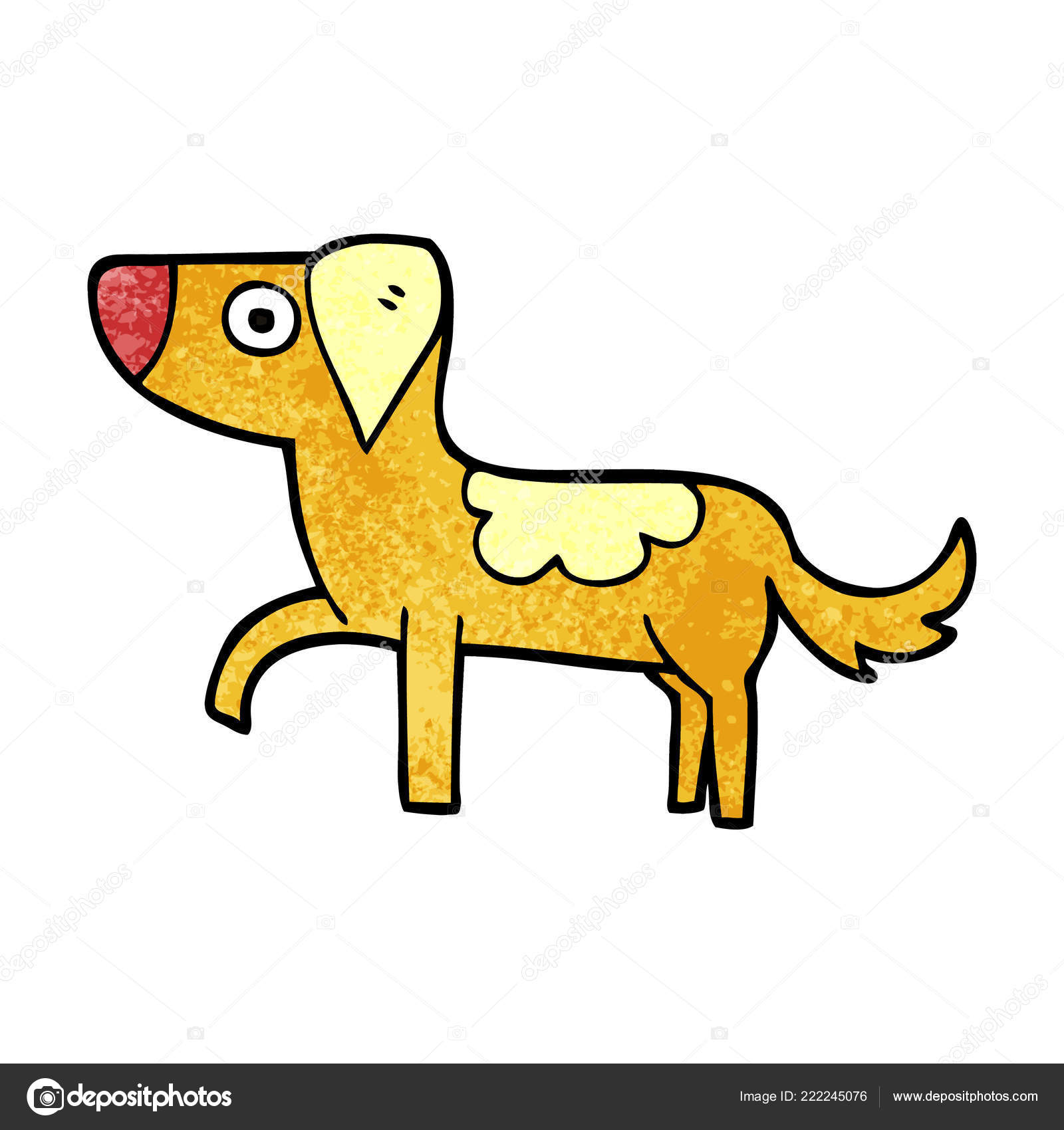 Cartoon Doodle Standing Dog Stock Illustration by ©lineartestpilot ...